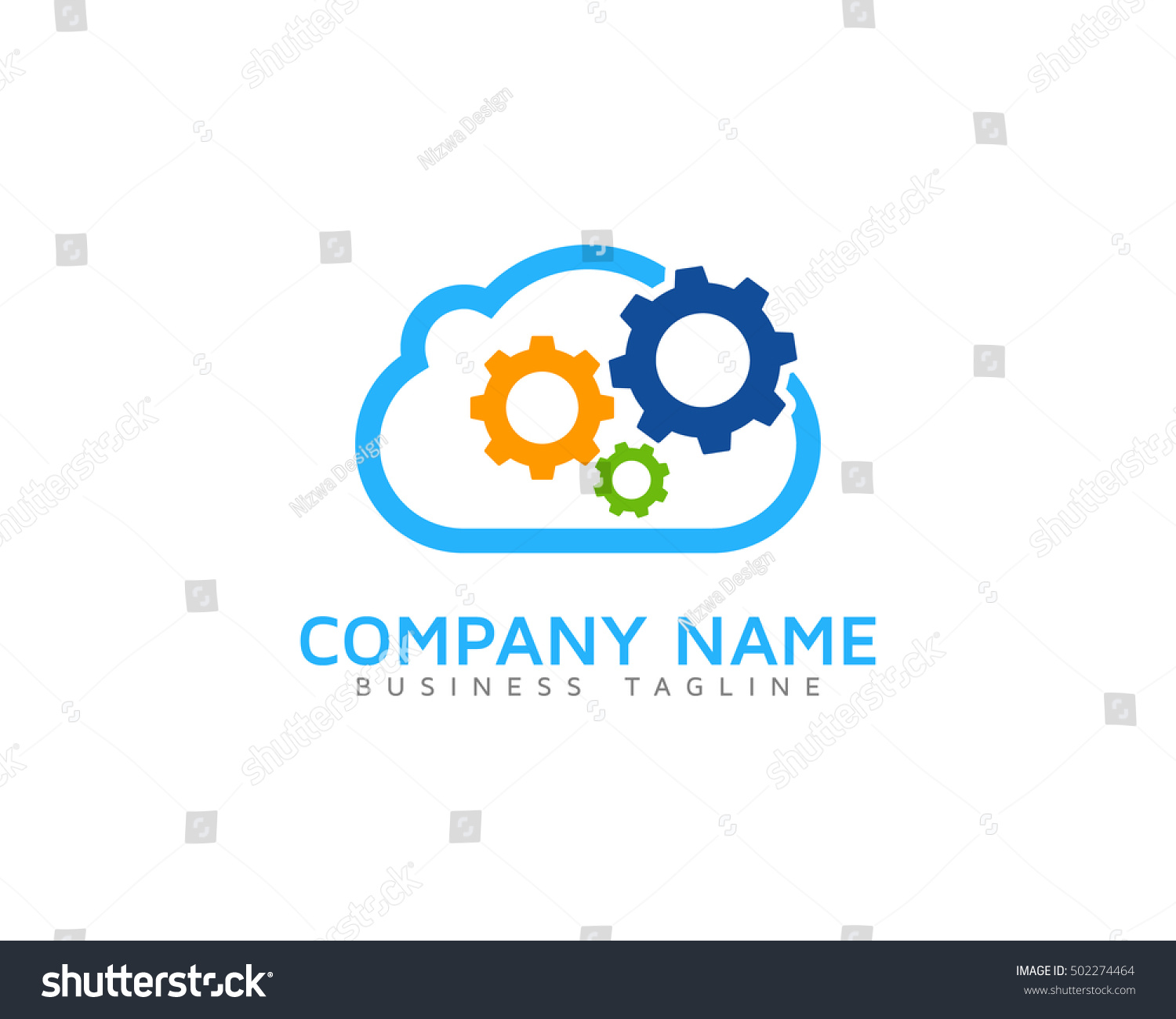 Cloud Service Logo Design Template Stock Vector (Royalty Free) 502274464