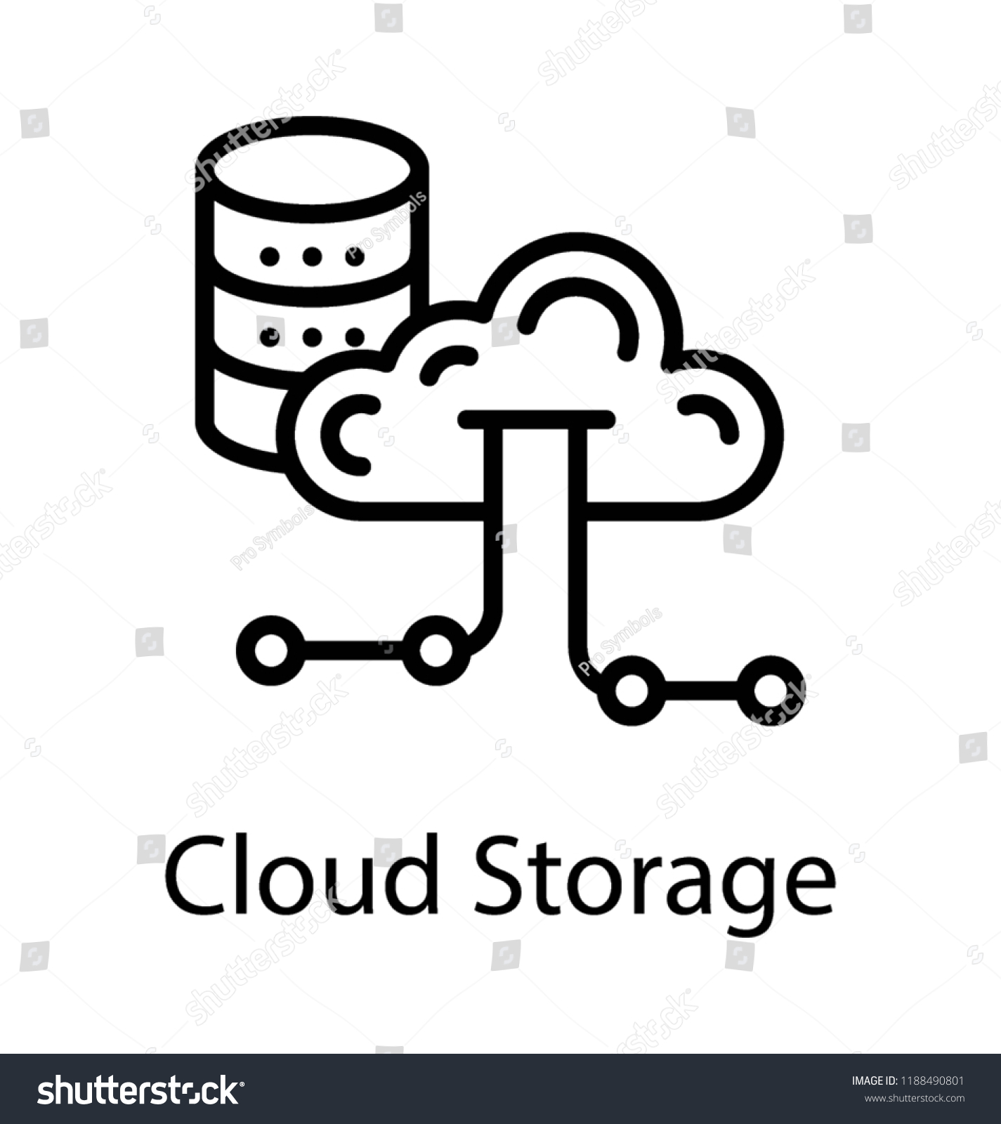 Cloud Services Icon Showing Cloud Storage Stock Vector (Royalty Free ...