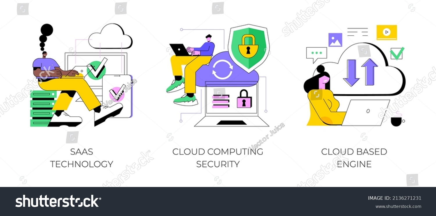 Cloud Software Abstract Concept Vector Illustration Stock Vector ...