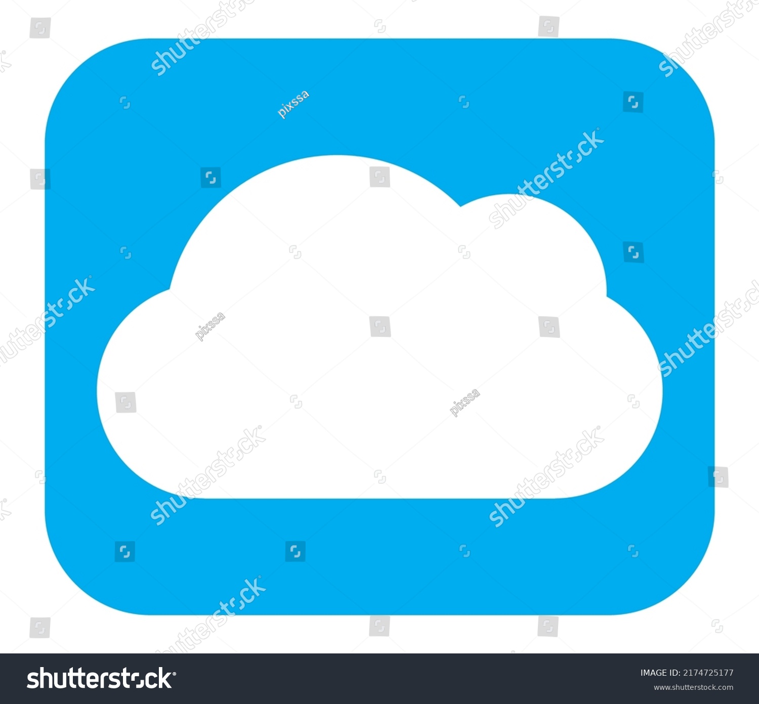 Cloud Symbol Icon Shape Cloud Computing Stock Vector (Royalty Free ...