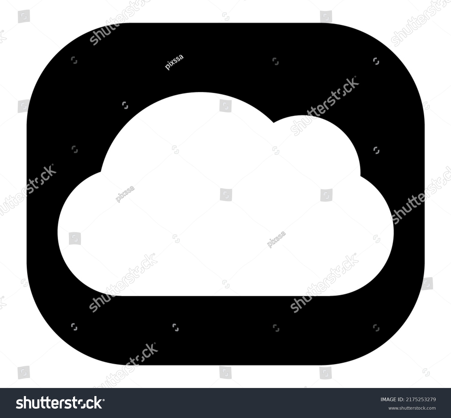Cloud Symbol Icon Shape Cloud Computing Stock Vector (Royalty Free ...