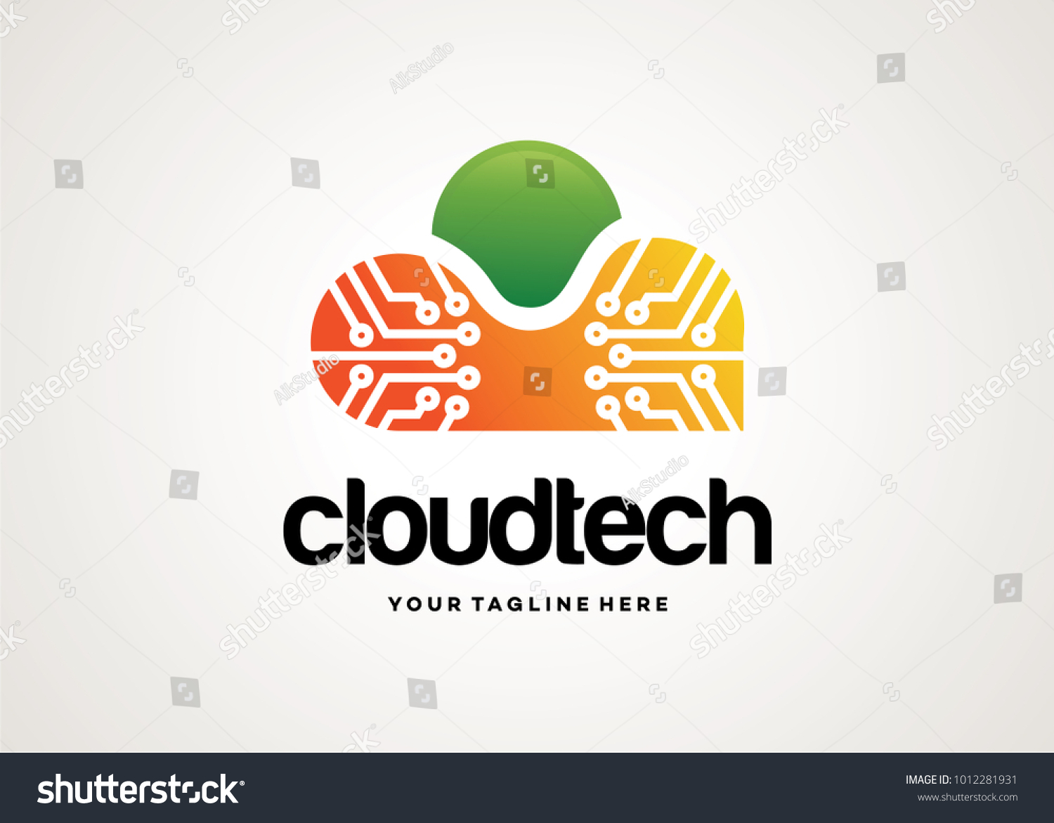 Cloud Tech Logo Template Design Vector Stock Vector (Royalty Free) 1012281931
