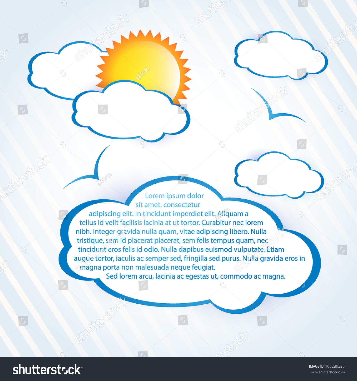 Cloud Good Weather Background Vector Illustration Stock Vector (Royalty ...