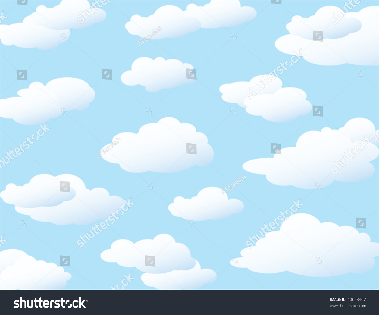 Clouds Background Vector Illustration Stock Vector (Royalty Free) 40628467