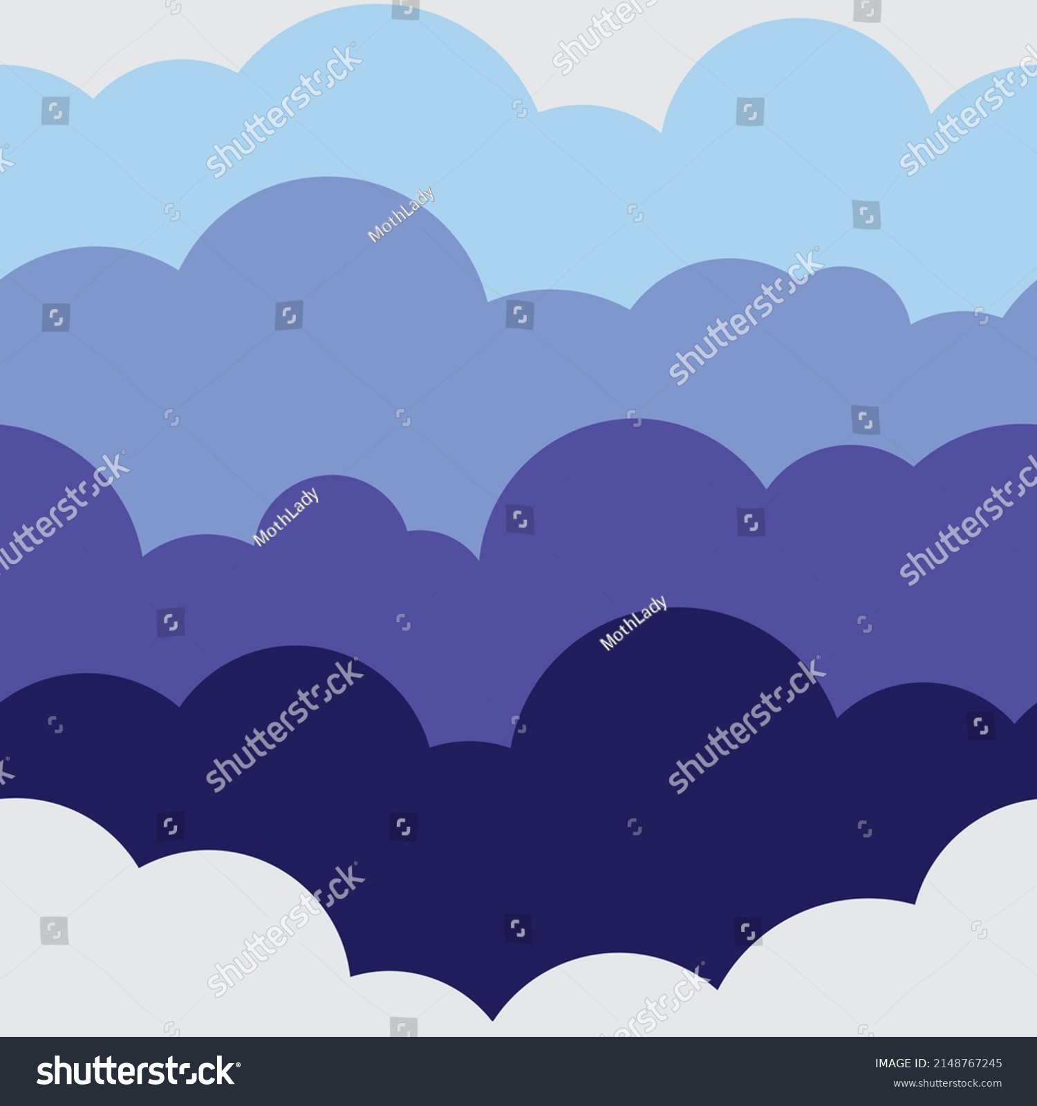 Clouds Vector Pattern Blue Cloud Design Stock Vector (Royalty Free ...