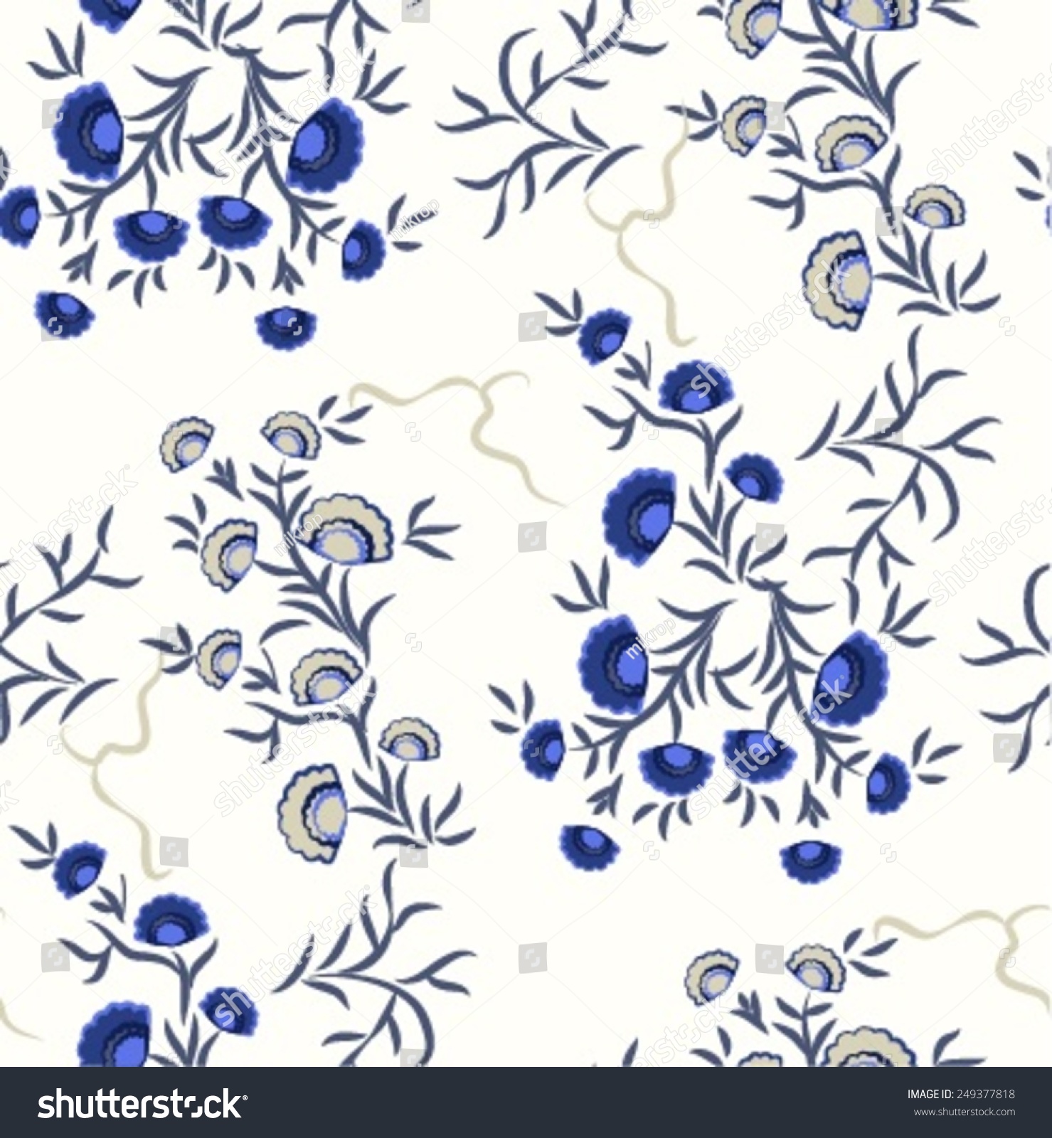 Clove Floral Pattern Design: vetor stock (livre de direitos) 249377818 ...