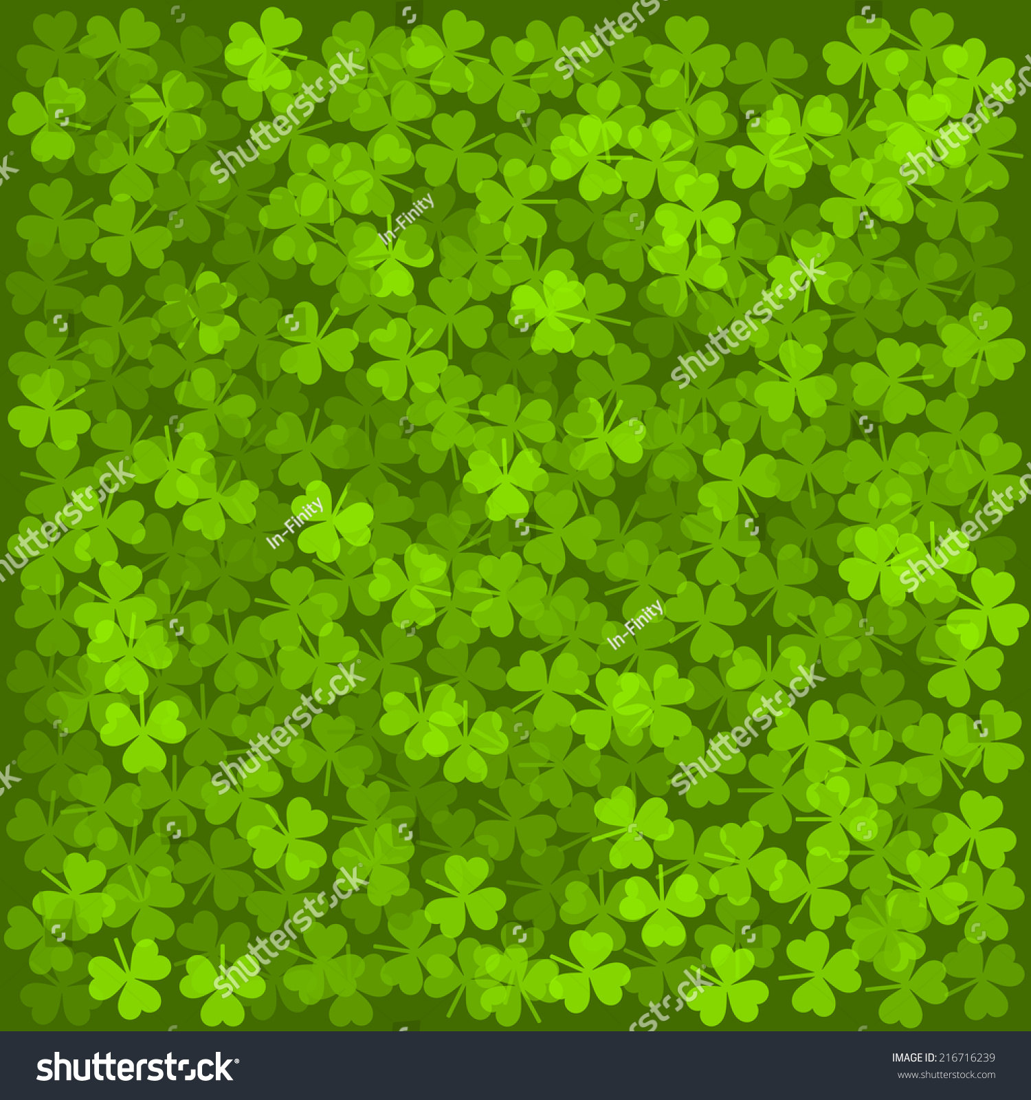 Clover Leaves Background Green Texture Vector Stock Vector (Royalty ...