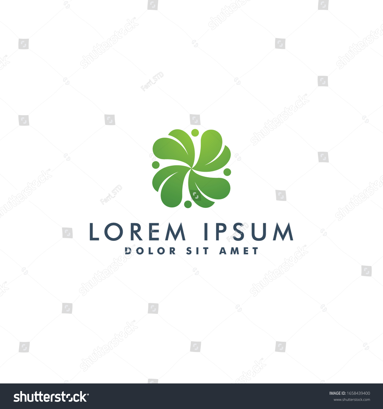 Clover Logo Design Template Vector Stock Vector (Royalty Free) 1658439400