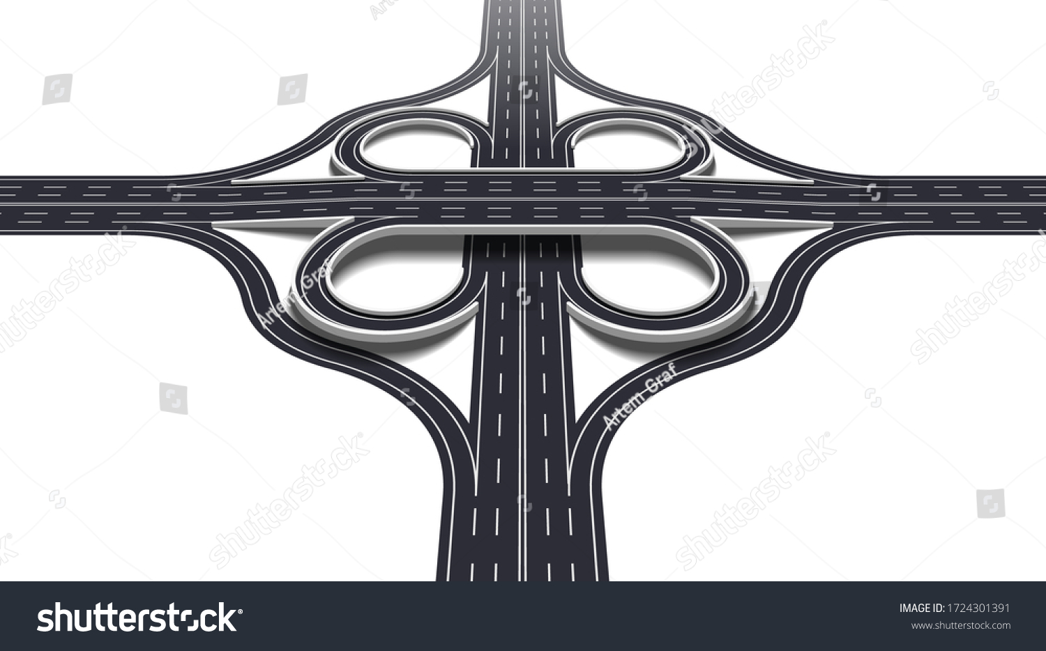 39 Cloverleaf interchange Stock Illustrations, Images & Vectors ...