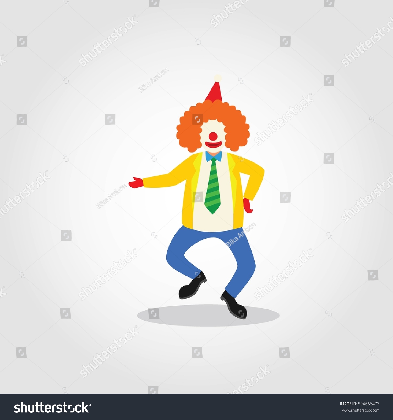 Clown Character Design Vector Stock Vector (Royalty Free) 594666473 ...