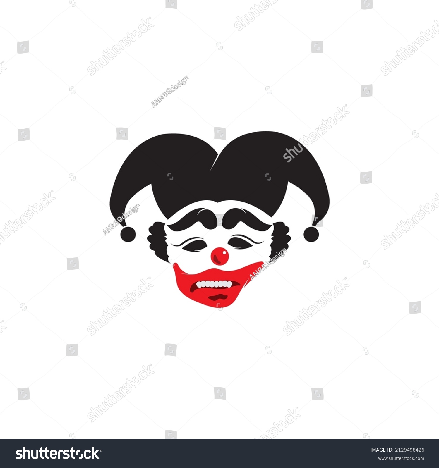 Clown Character Ilustration Flat Design Vector Stock Vector (Royalty ...