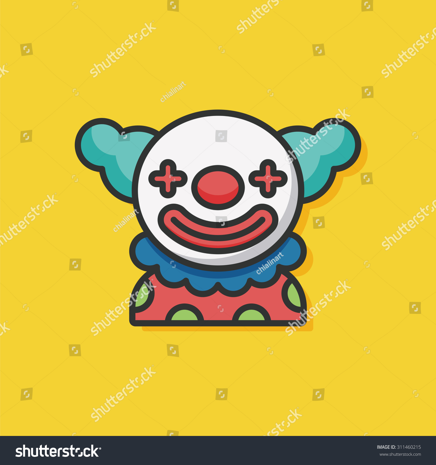 Clown Icon Stock Vector (Royalty Free) 311460215