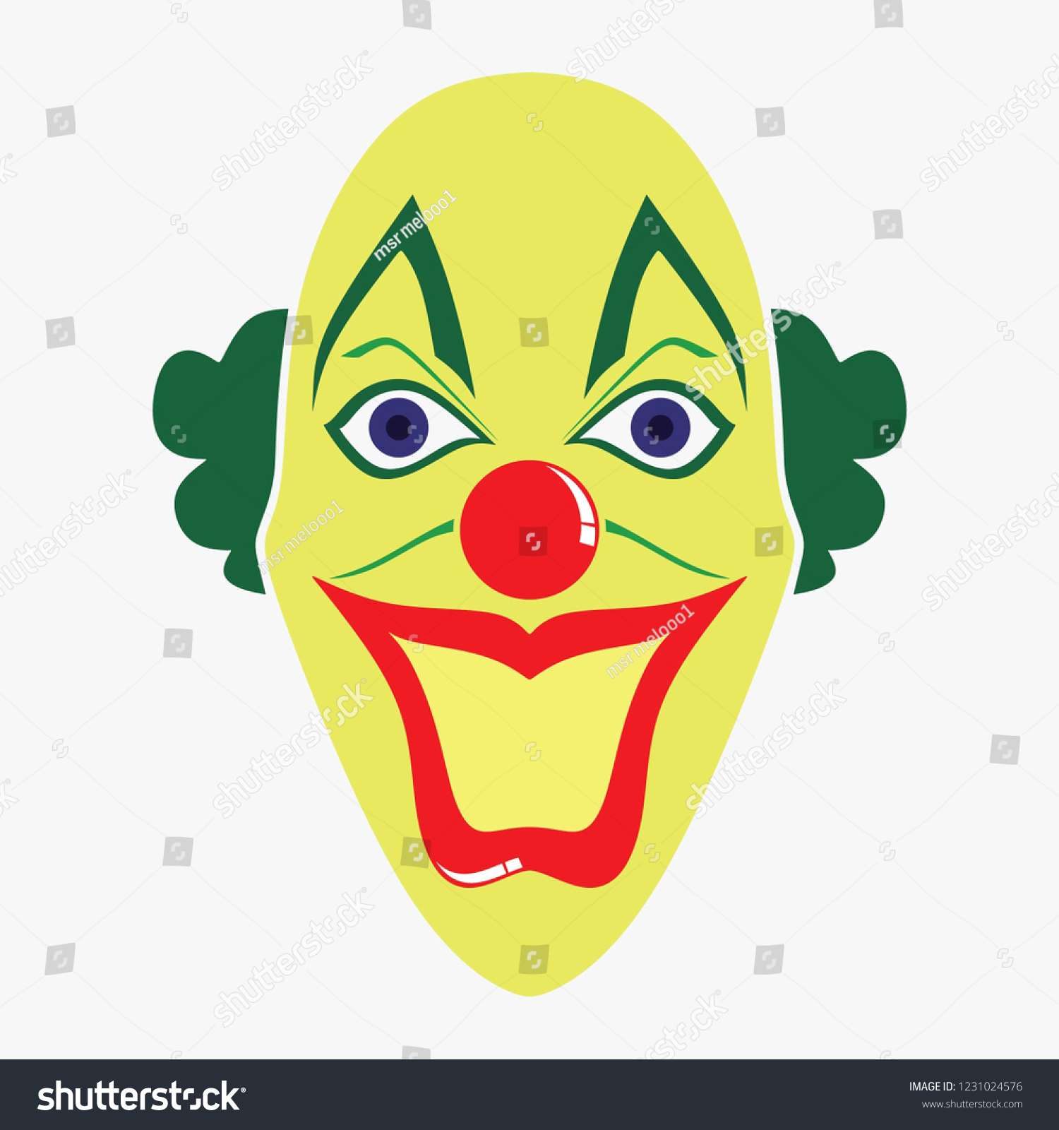 Clown Vector Illustration Stock Vector (Royalty Free) 1231024576 ...