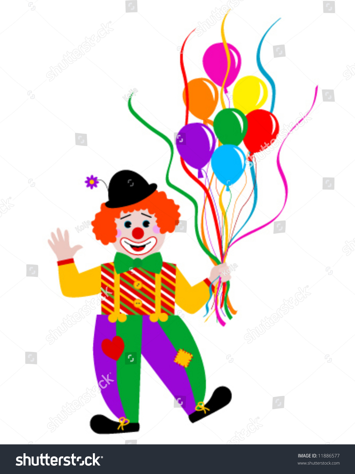 Clown Balloons Stock Vector (Royalty Free) 11886577 | Shutterstock