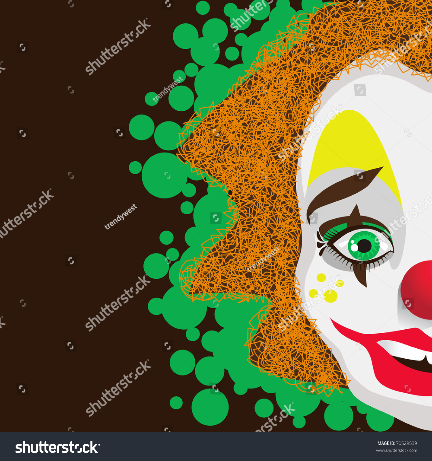 Clowns Face Carnival Background Stock Vector (Royalty Free) 70529539 ...
