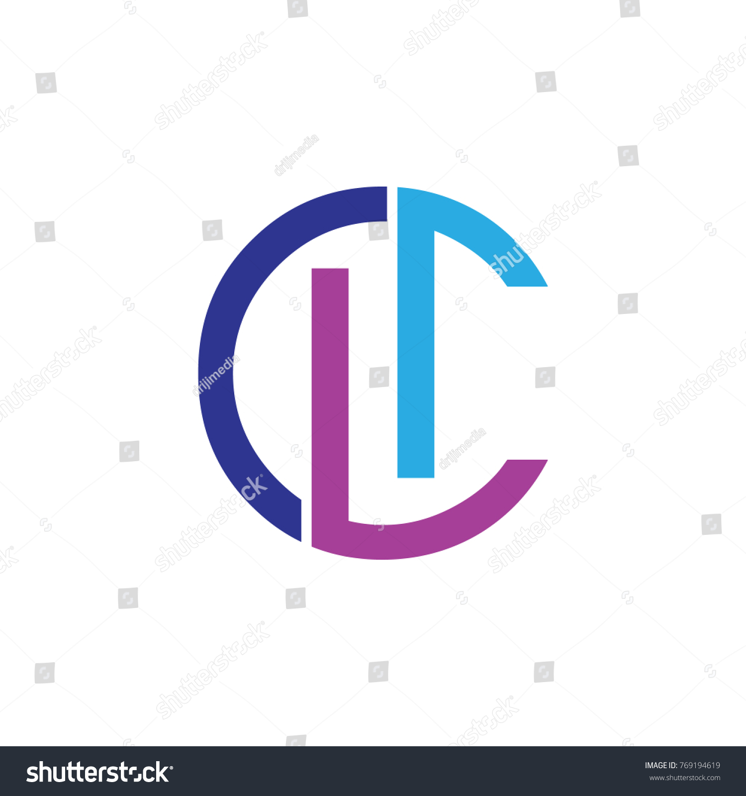 Clt Letter Logo Design Vector Stock Vector (Royalty Free) 769194619