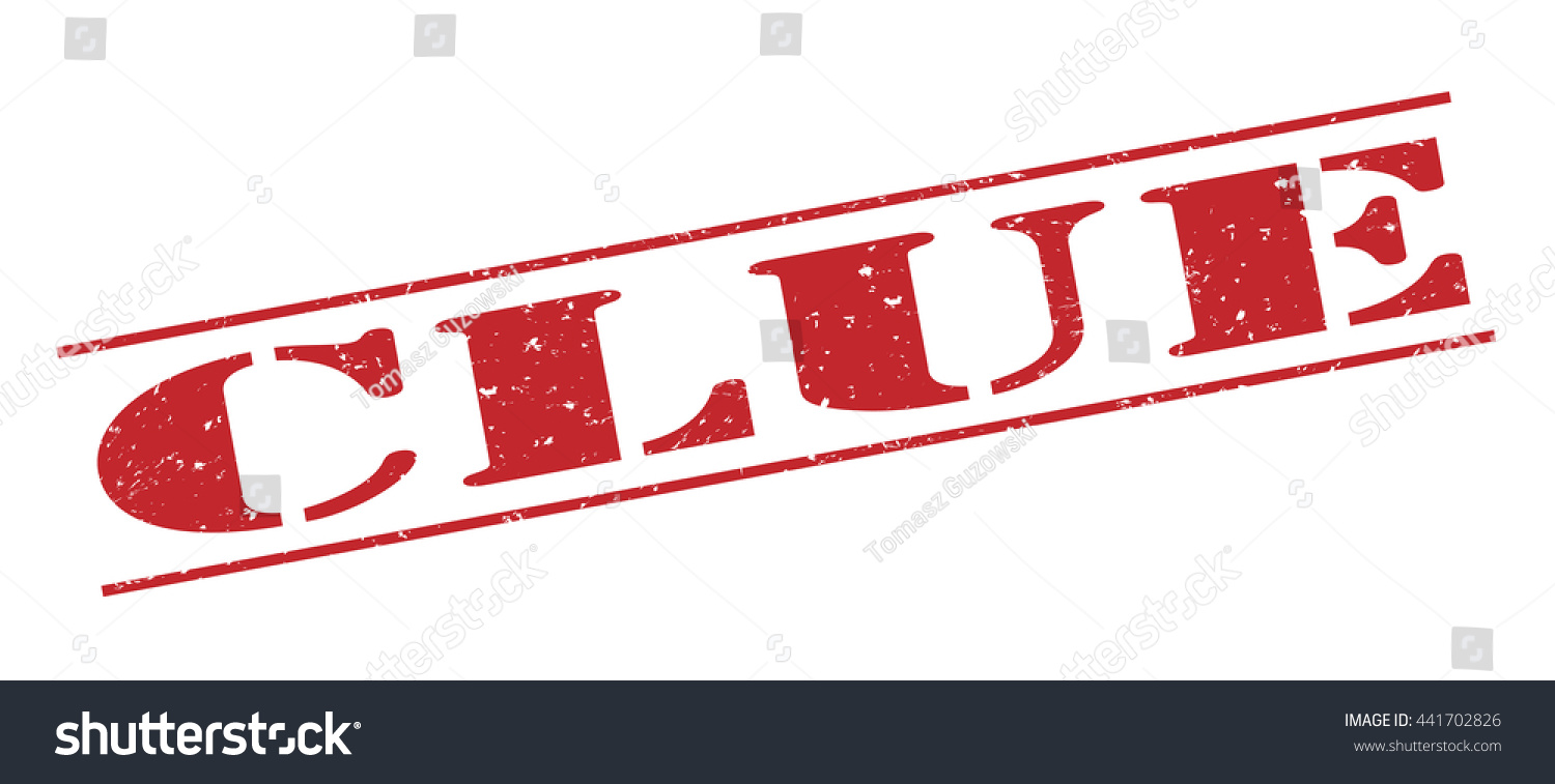 Clue Vector Stamp On White Background: vector de stock (libre de ...