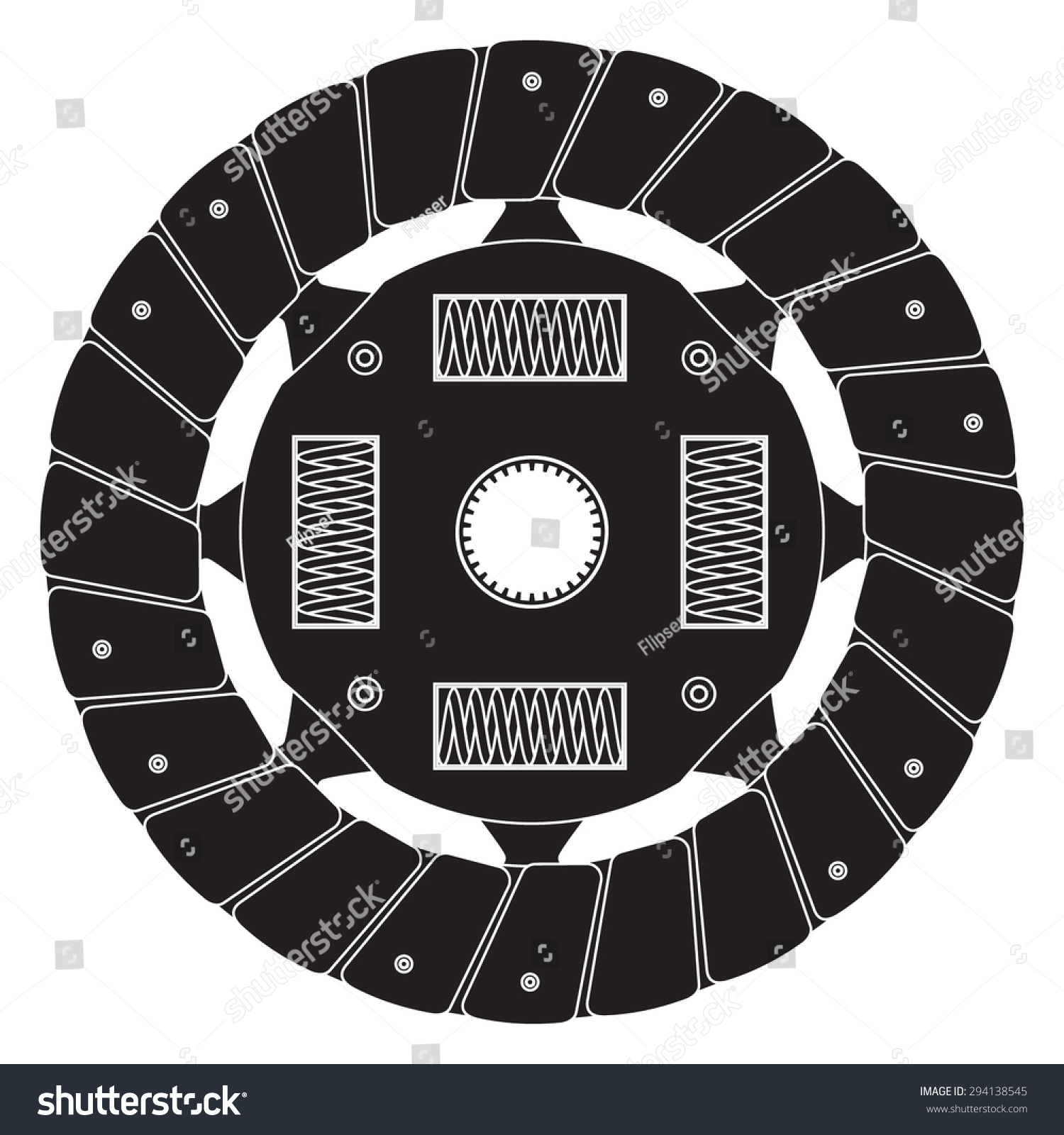 Clutch Disc Vector Isolated Stock Vector (Royalty Free) 294138545