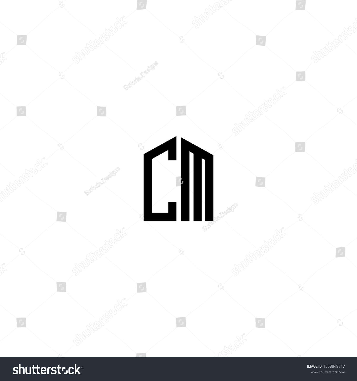 Cm Initial Logo Company Name Stock Vector (Royalty Free) 1558849817 ...
