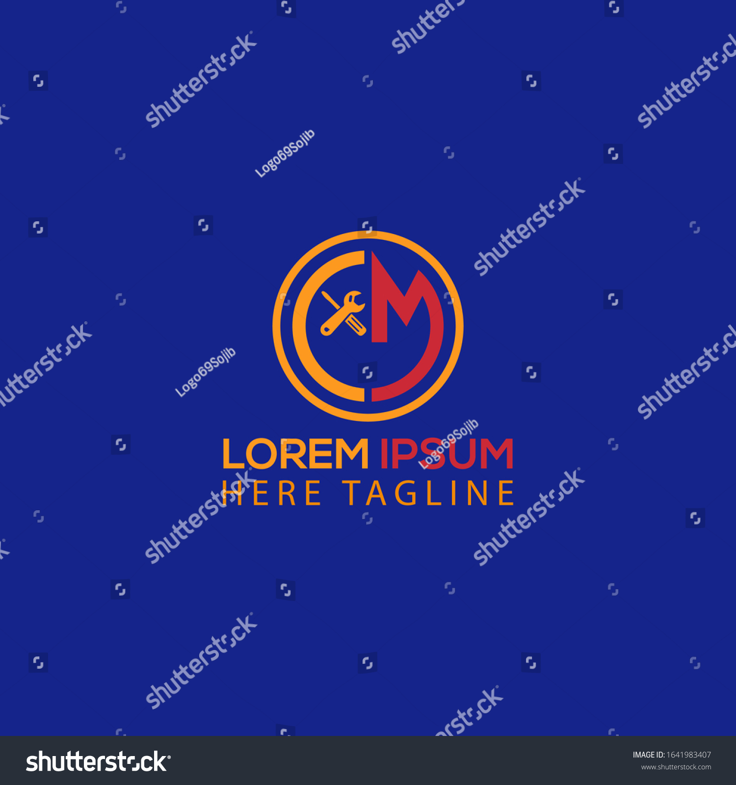 Cm Modern Typography Logo System Stock Vector (Royalty Free) 1641983407 ...