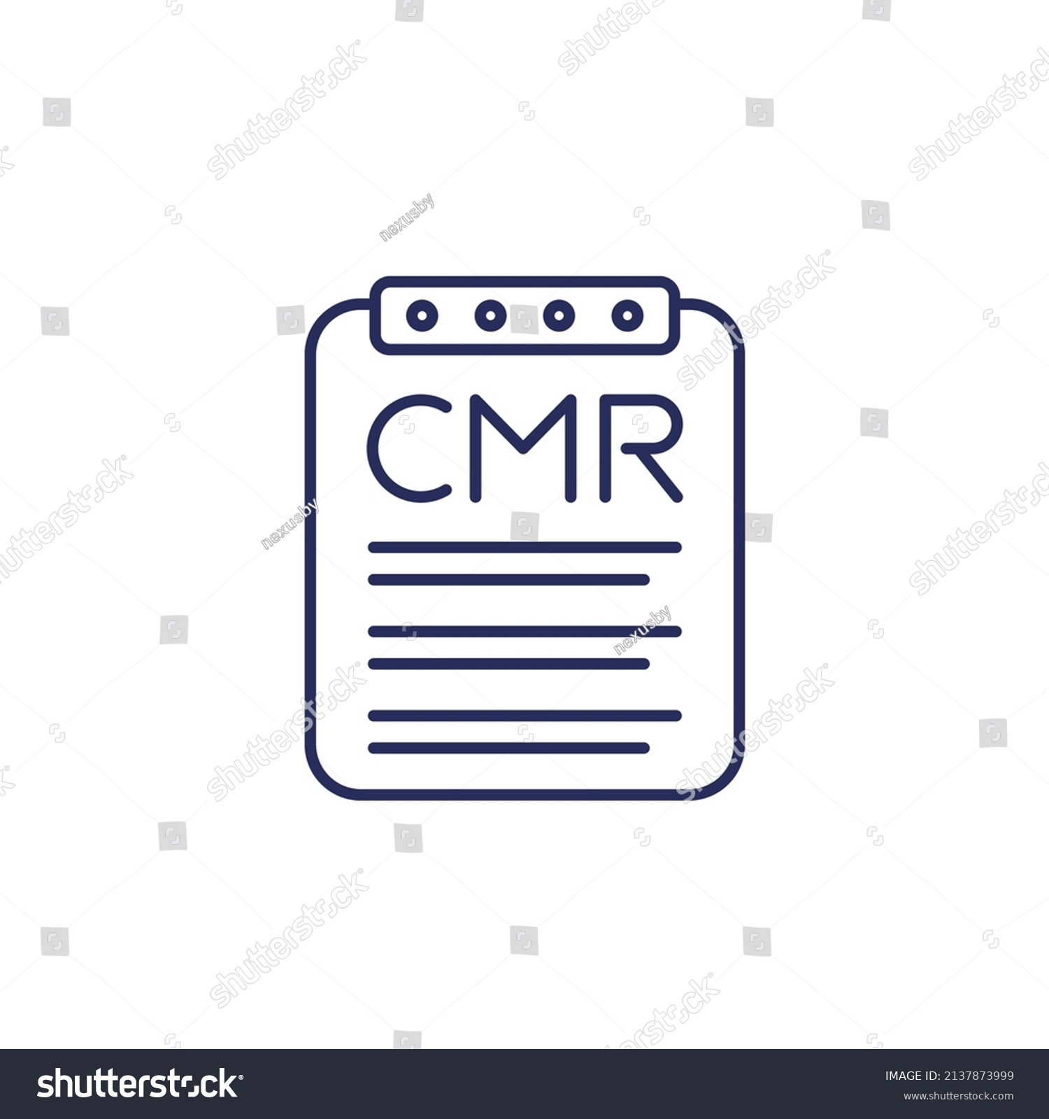Cmr Icon Consignment Note Transport Document Stock Vector (Royalty Free ...