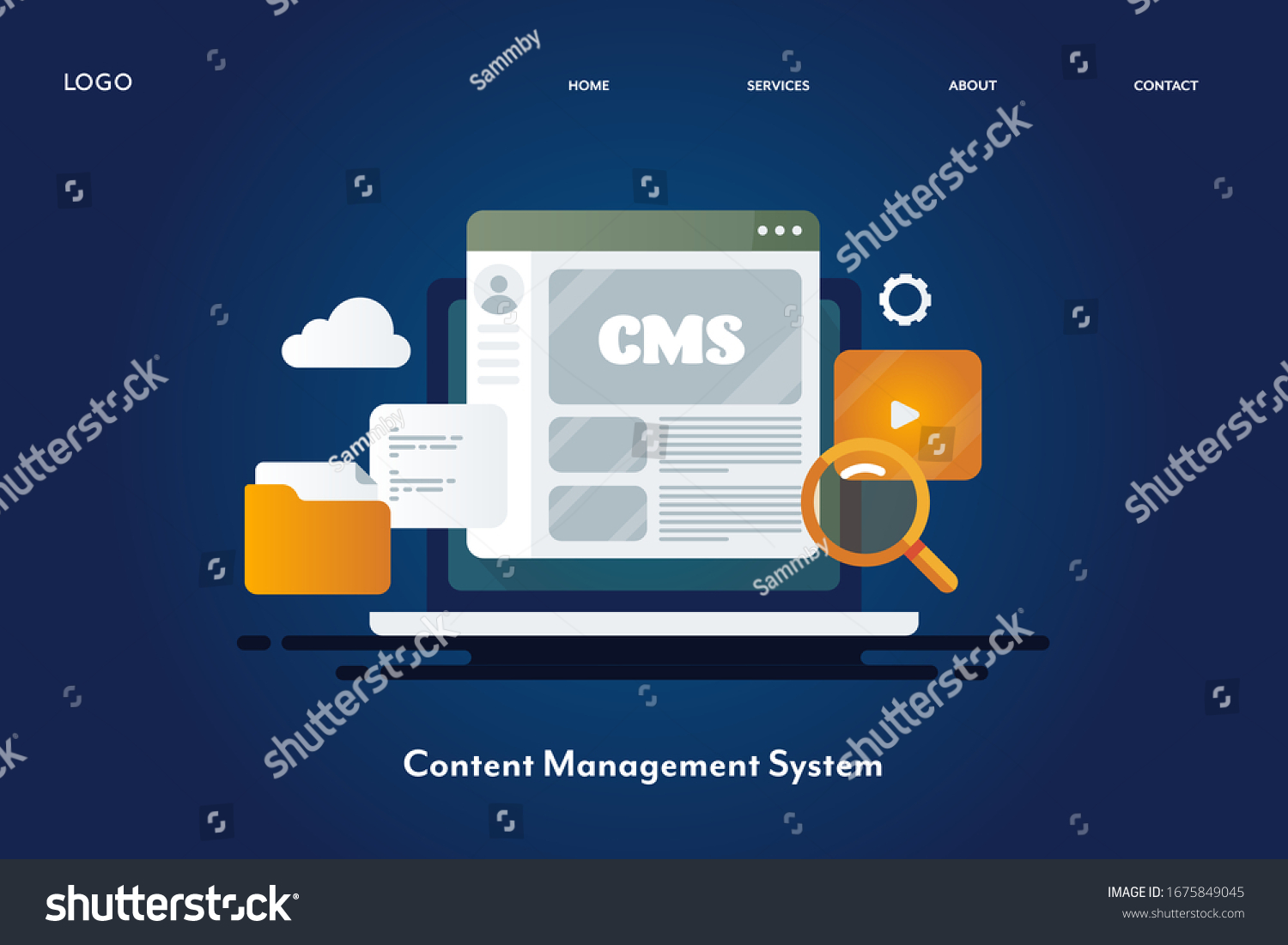 Cms Content Management System Cms Software Stock Vector (Royalty Free ...