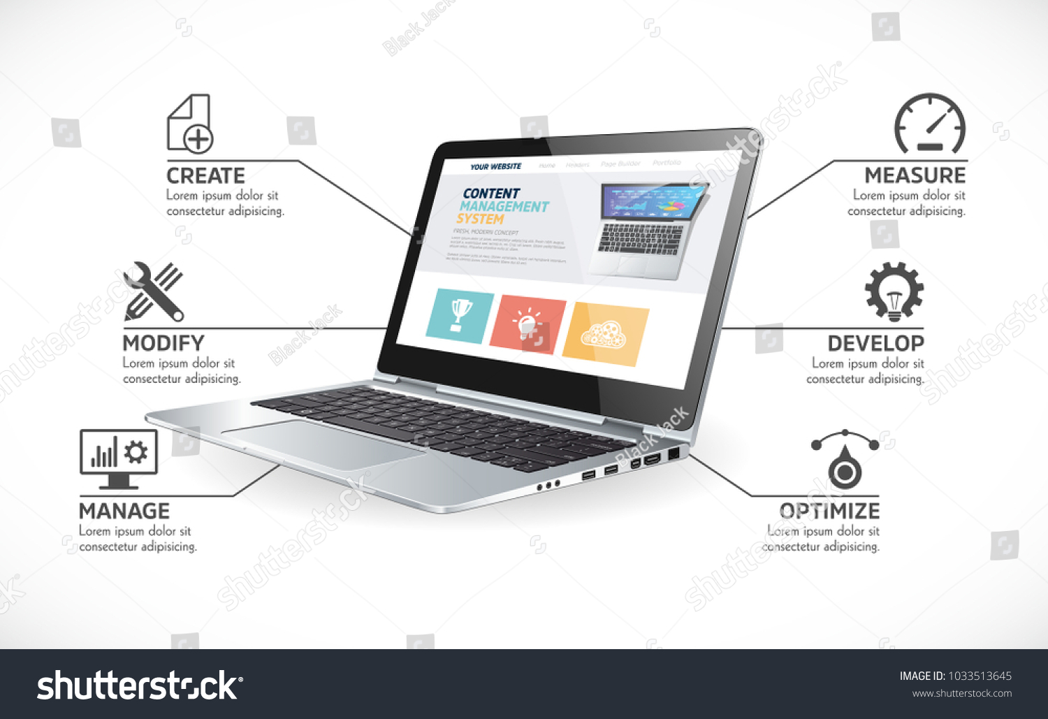 Cms Features Content Management System Modern Stock Vector (Royalty ... Cms Features Content Management System Modern Stock Vector (Royalty ...