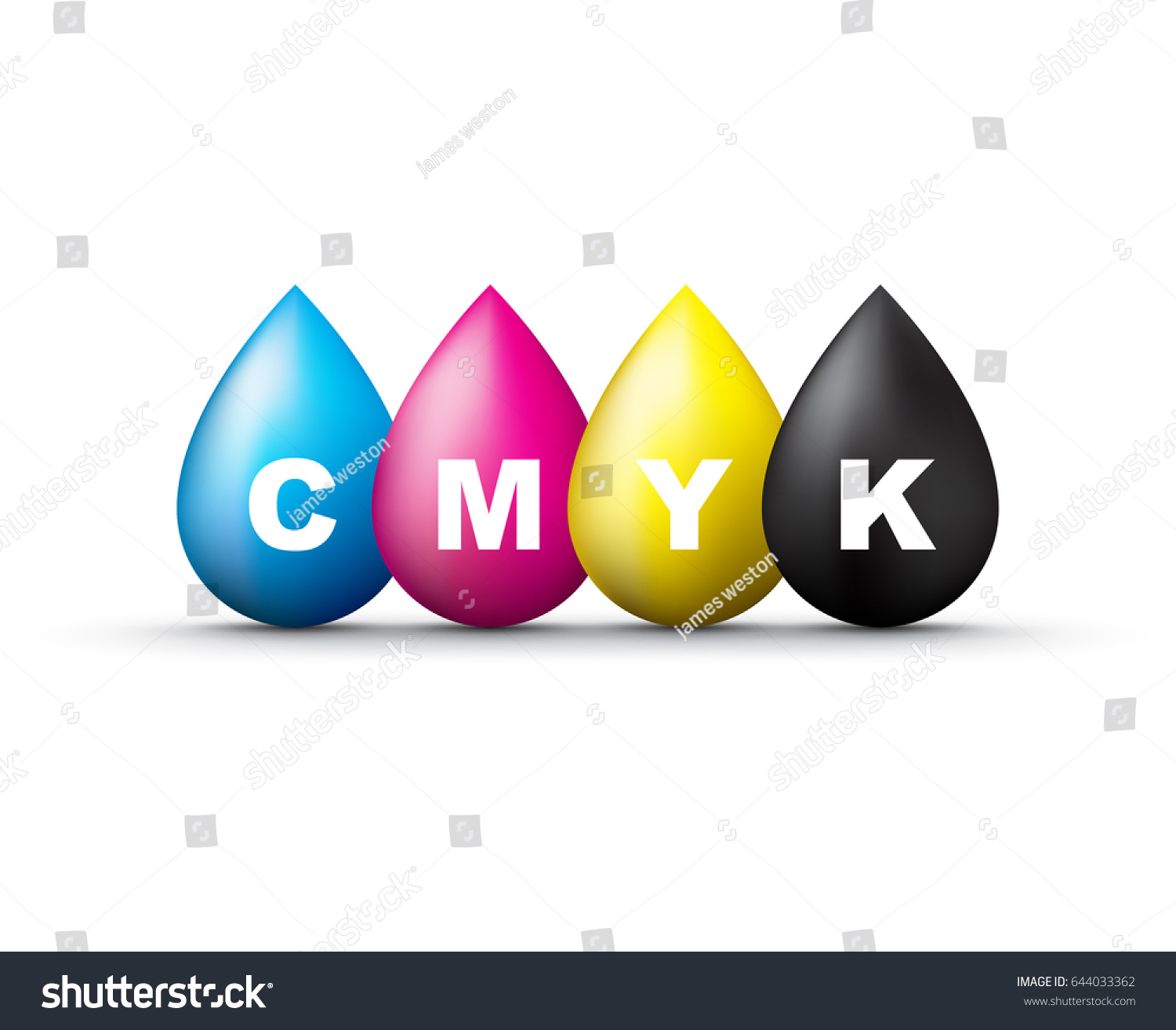 Cmyk Ink Droplets Stock Vector (Royalty Free) 644033362 | Shutterstock