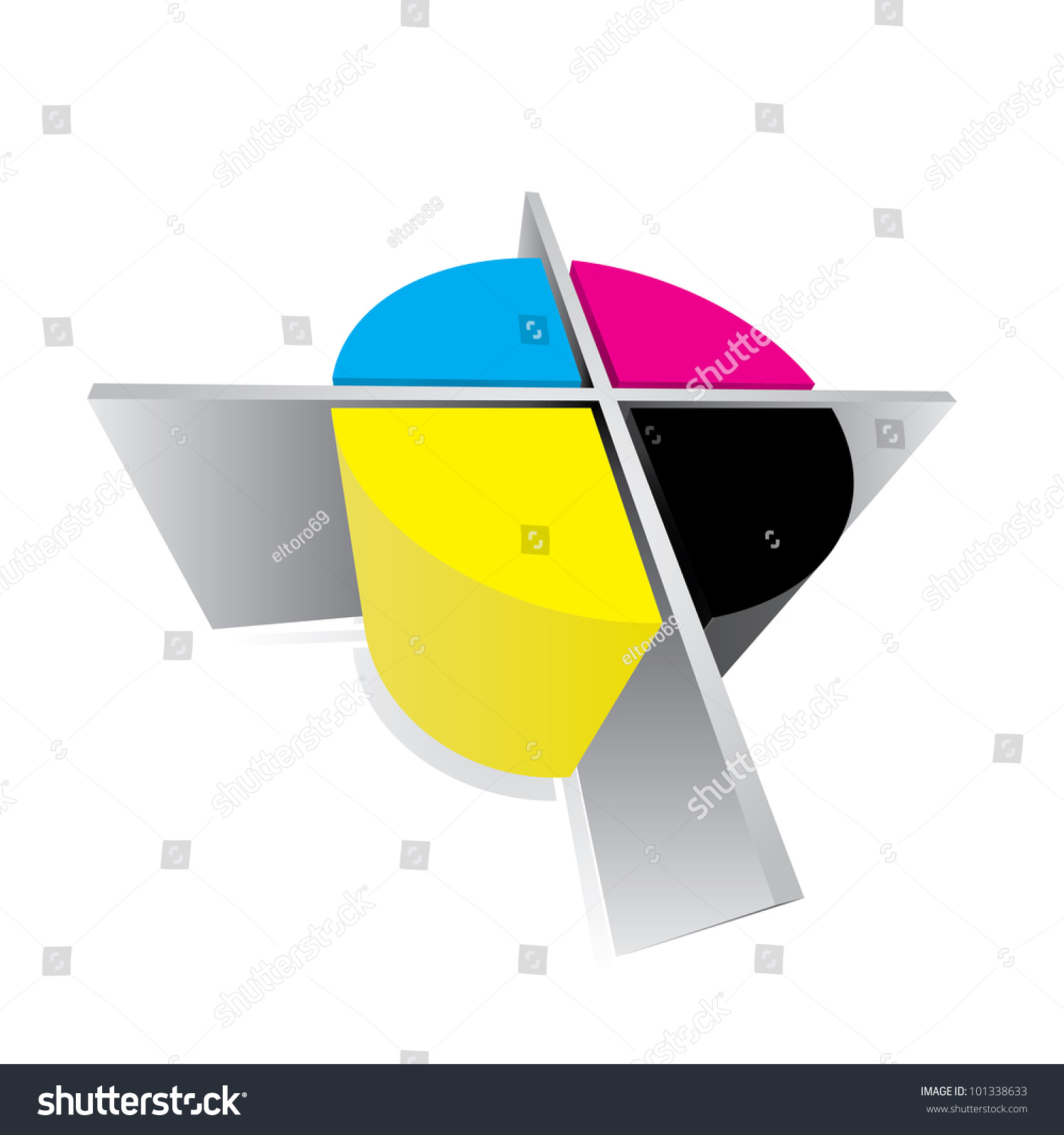 Cmyk Registration Mark Vector Typography Sign Stock Vector 101338633 ...
