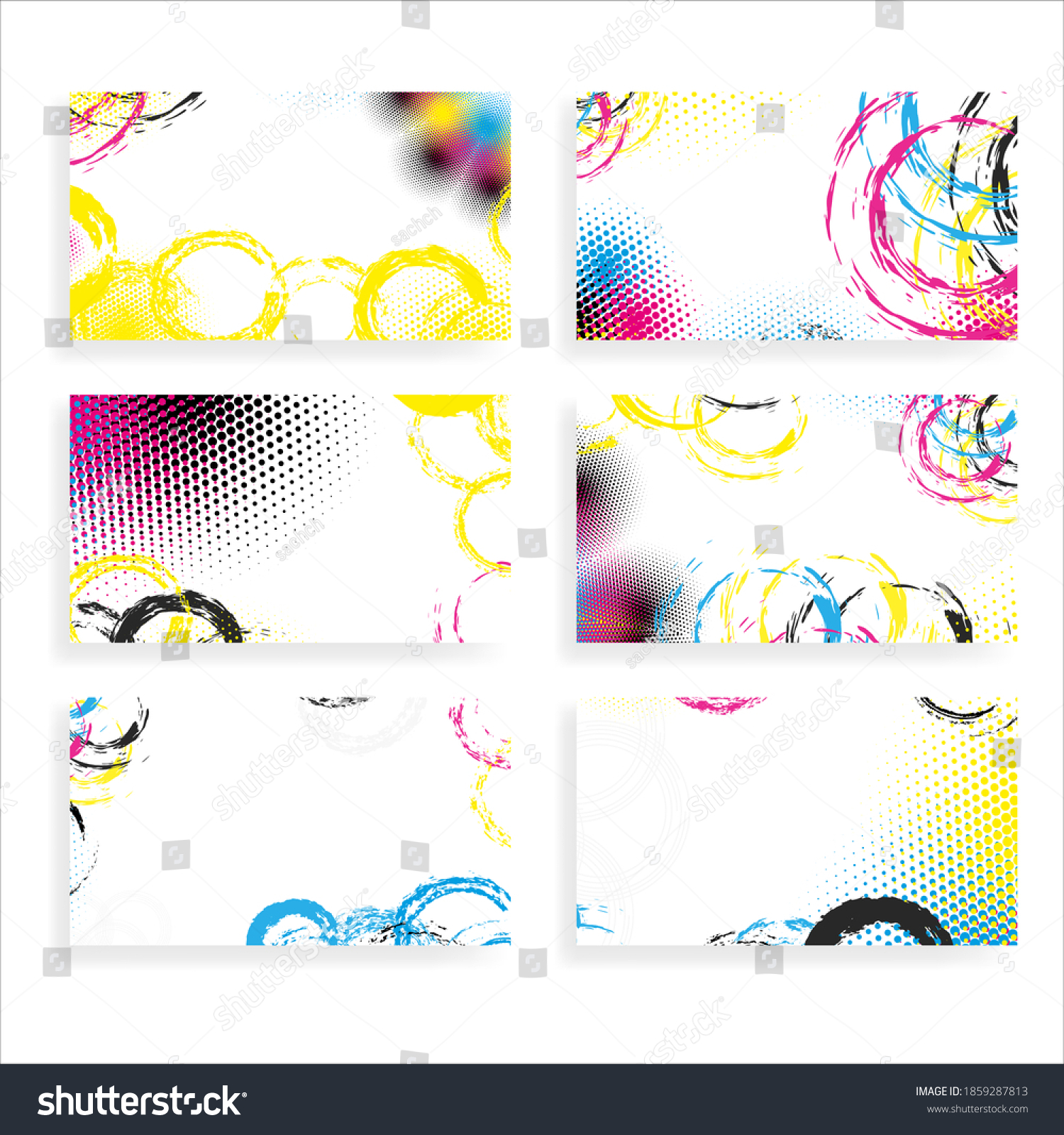 Cmyk Template Stock Vector Background Set Stock Vector (Royalty Free ...