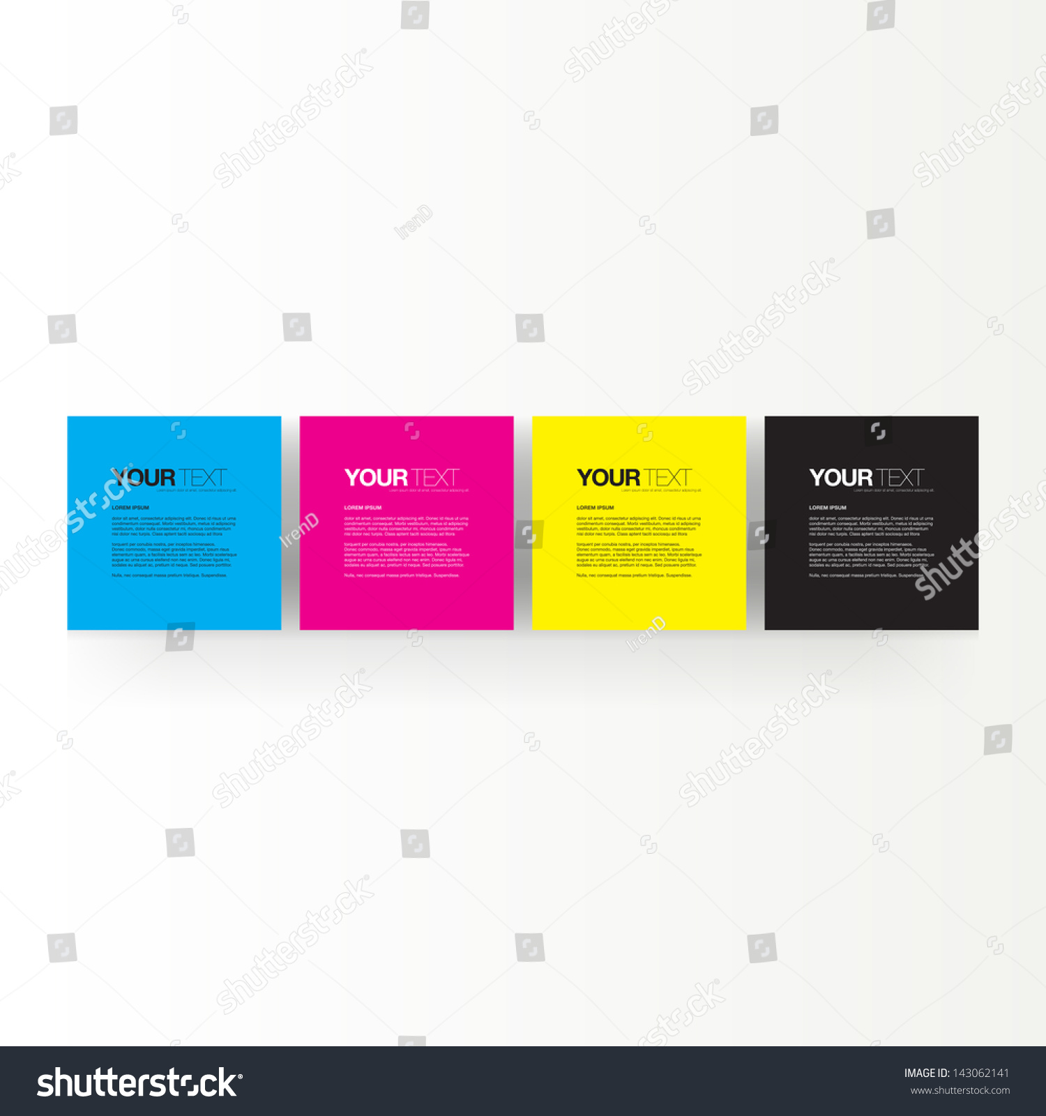 Cmyk Text Boxes Shadow Eps 10 Stock Vector (Royalty Free) 143062141 ...