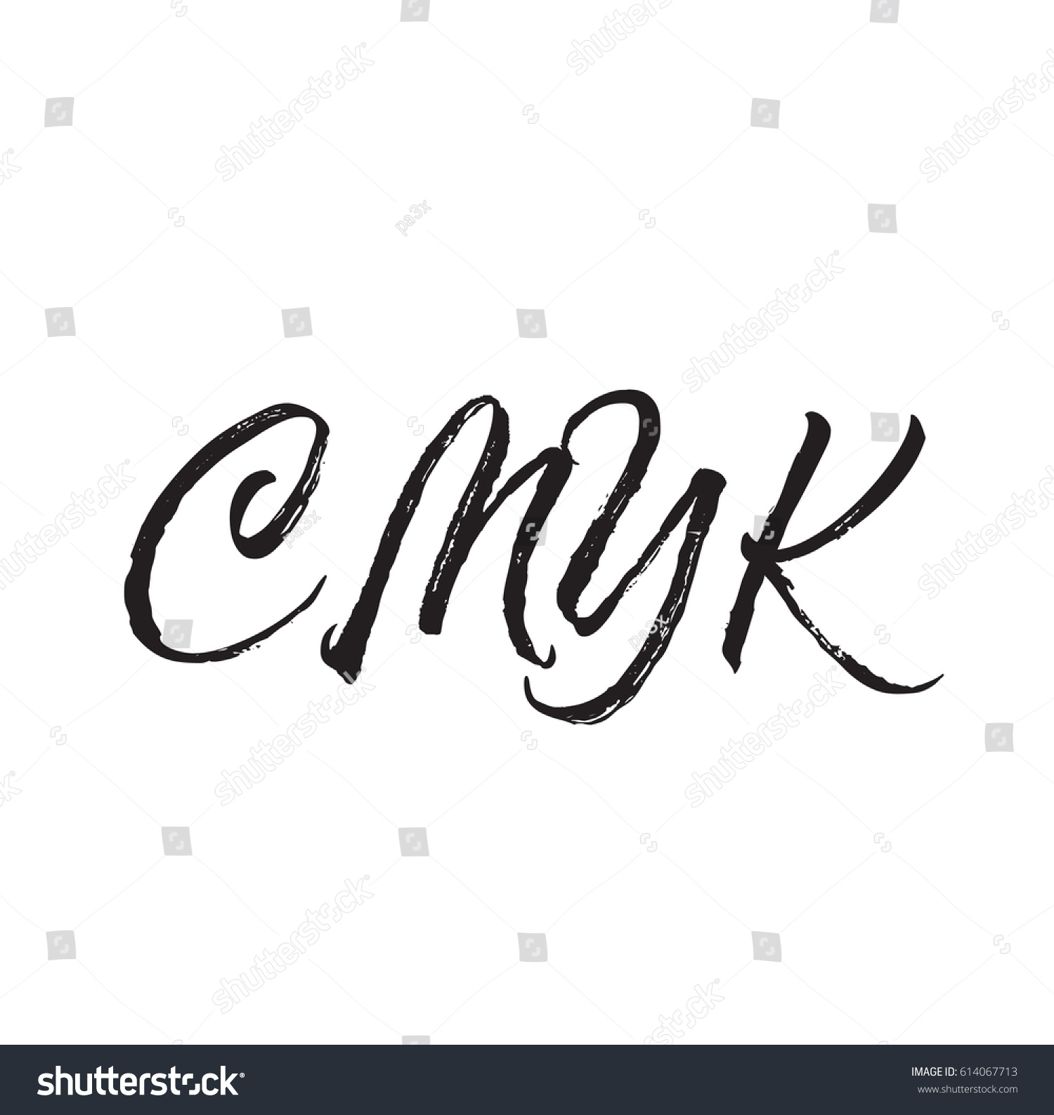 Cmyk Text Design Vector Calligraphy Typography Stock Vector (Royalty ...