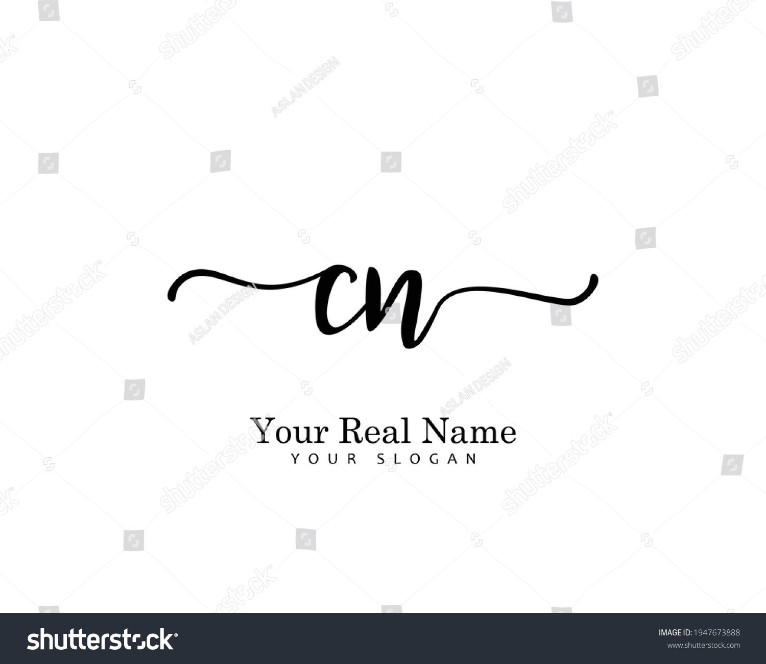 Cn Initial Beauty Monogram Logo Vector Stock Vector (Royalty Free ...