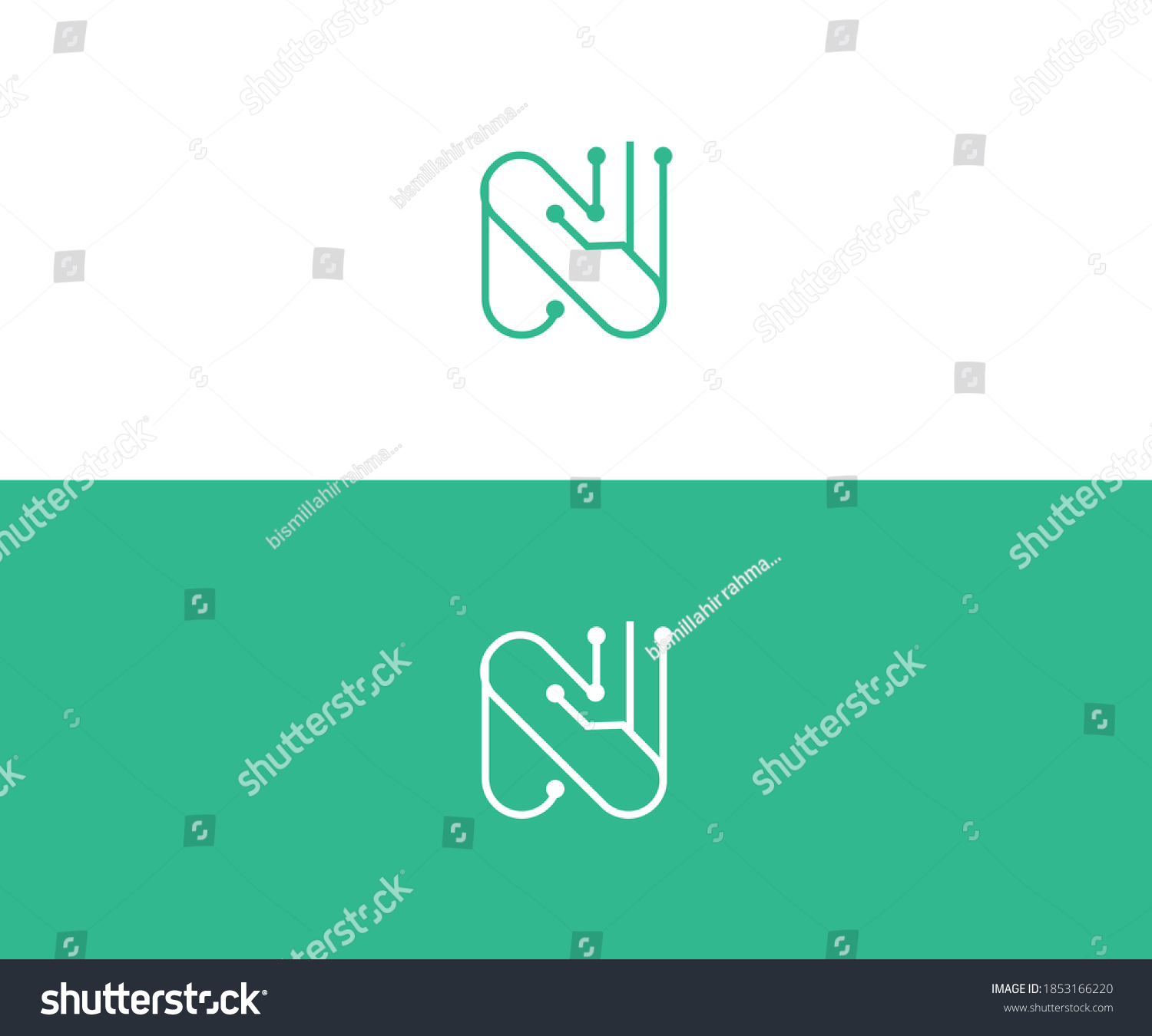 Cn Technology Logo Design Eps Format23 Stock Vector (Royalty Free ...
