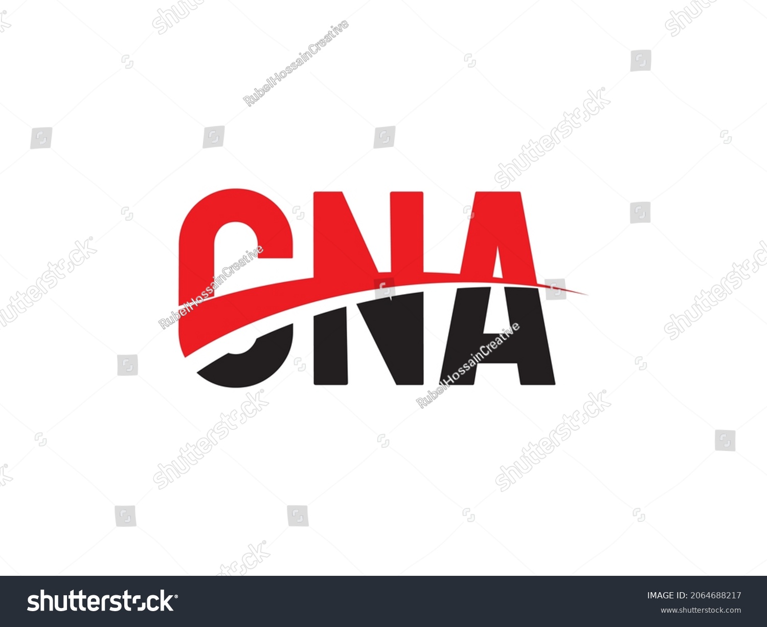 Cna Letter Initial Logo Design Vector Stock Vector (Royalty Free ...