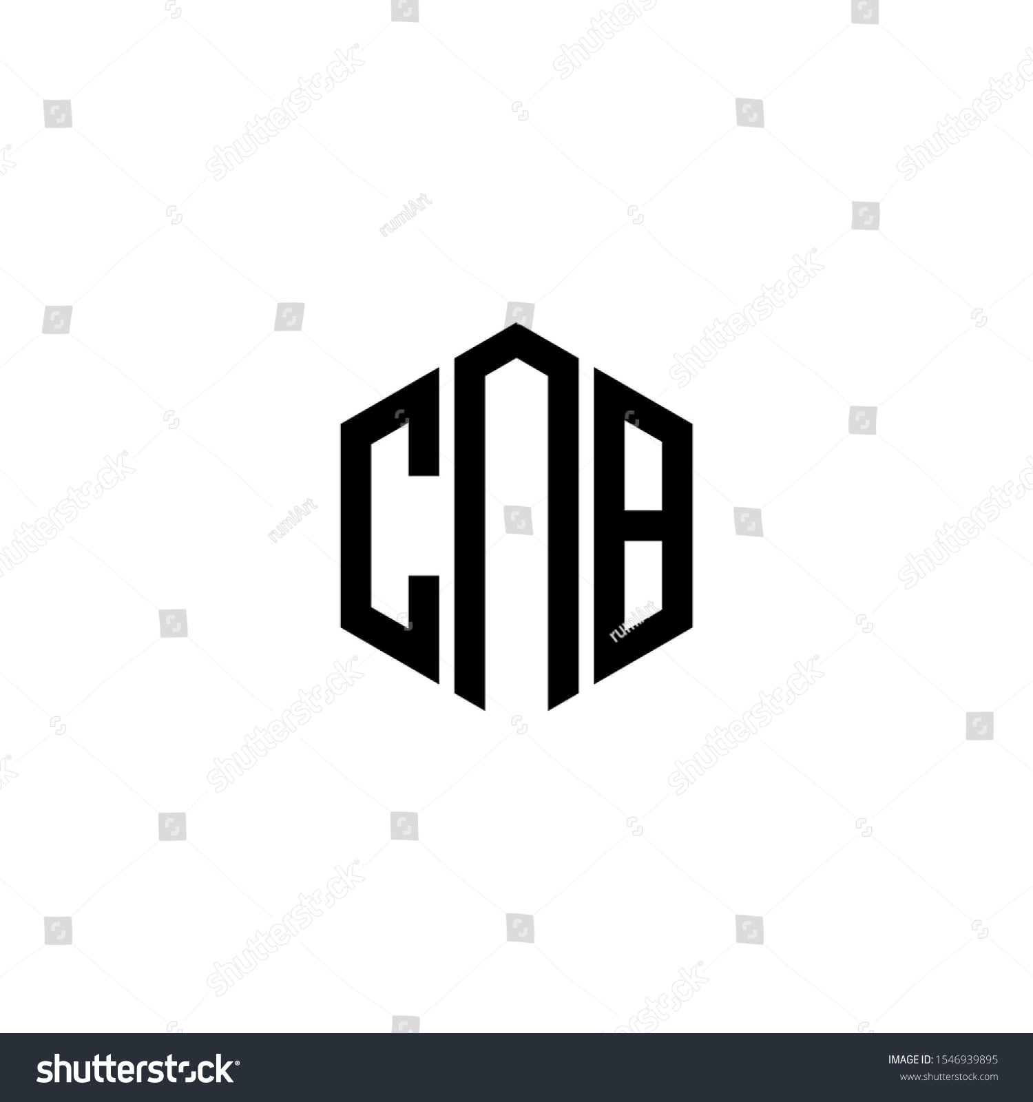 Cnb Letter Logo Design Polygon Monogram Stock Vector (Royalty Free ...
