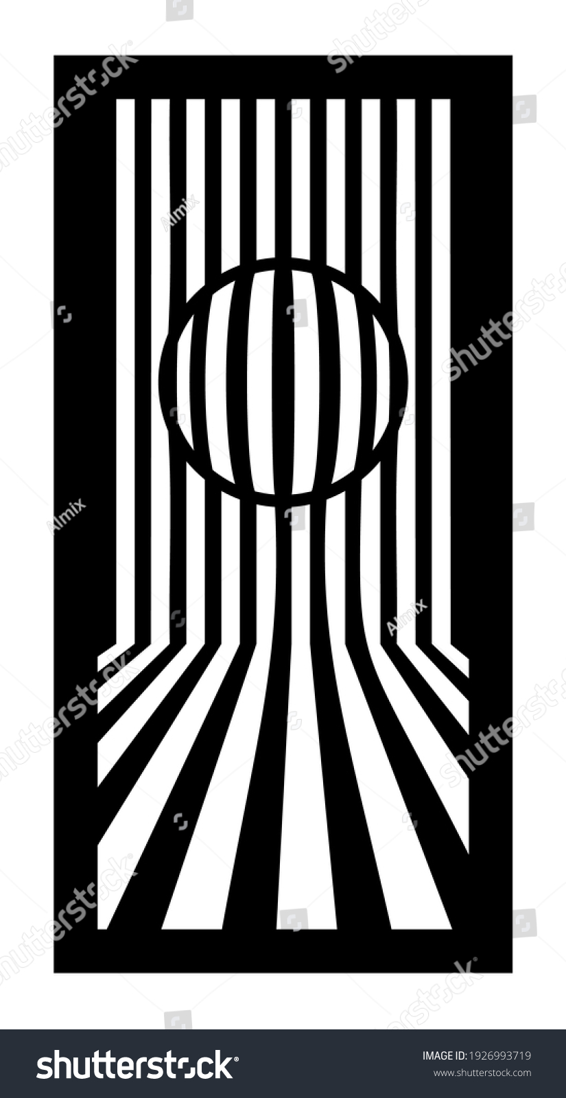 Cnc Pattern Op Art Lines Circle Stock Vector (Royalty Free) 1926993719