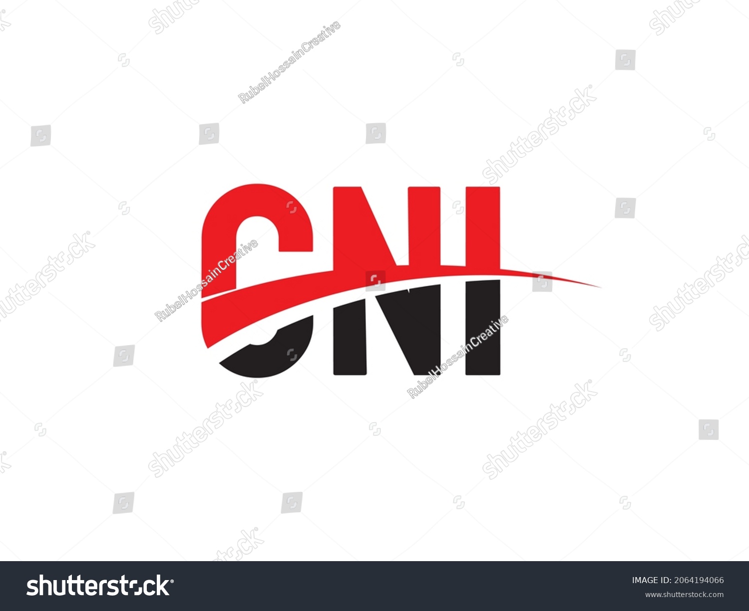 Cni Letter Initial Logo Design Vector Stock Vector (Royalty Free ...