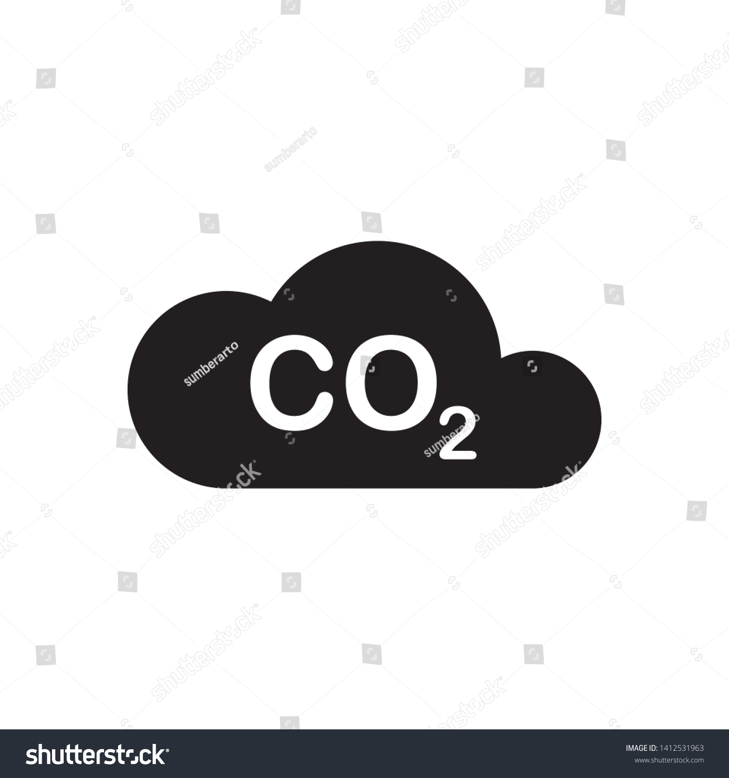 Co2 Icon Logo Vector Template Stock Vector (Royalty Free) 1412531963 ...