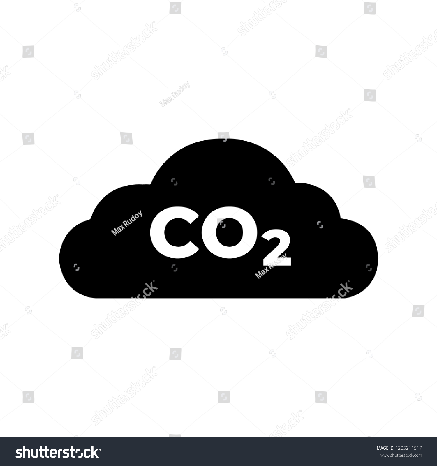 Co2 Vector Icon Logo On White Stock Vector (Royalty Free) 1205211517 ...