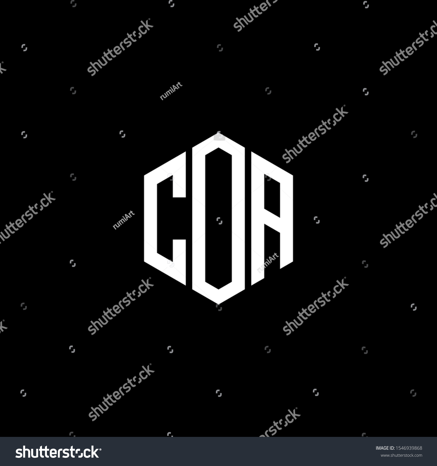Coa Letter Logo Design Polygon Monogram Stock Vector (Royalty Free ...