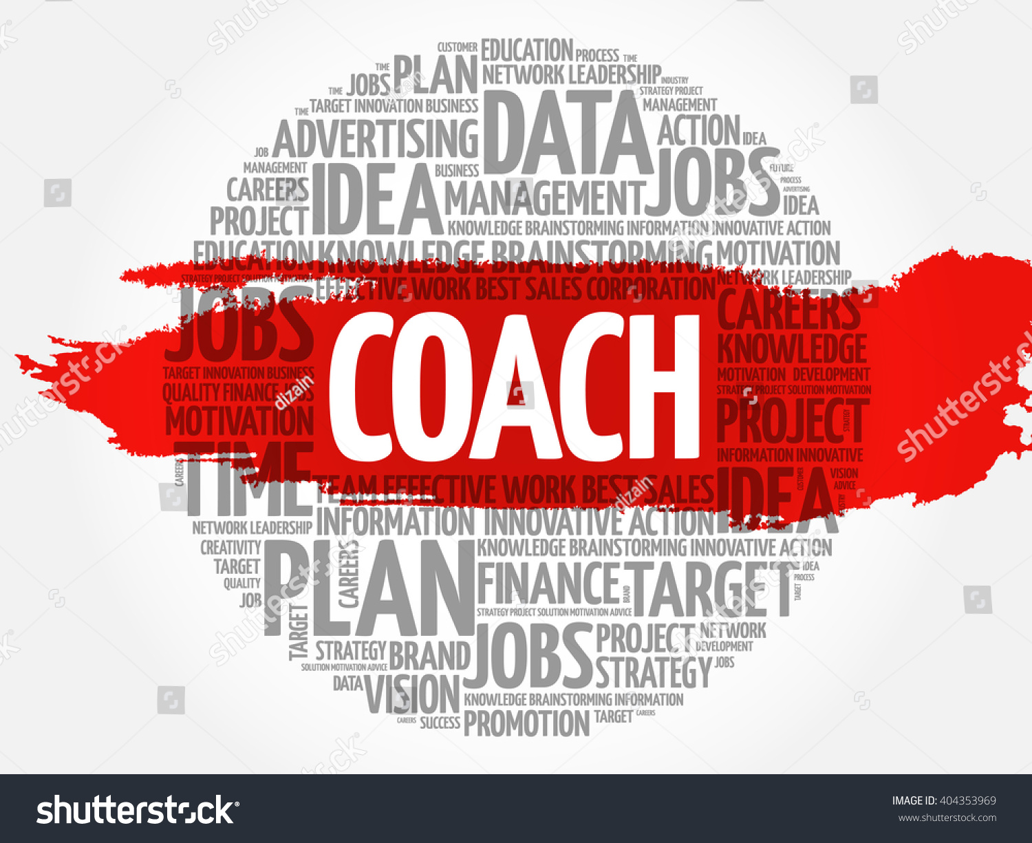 Coach Word Cloud Business Concept Stock Vector Royalty Free 404353969