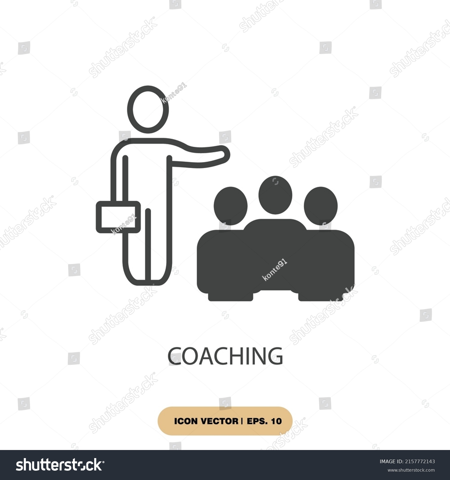 Coaching Icons Symbol Vector Elements Infographic Stock Vector (Royalty ...