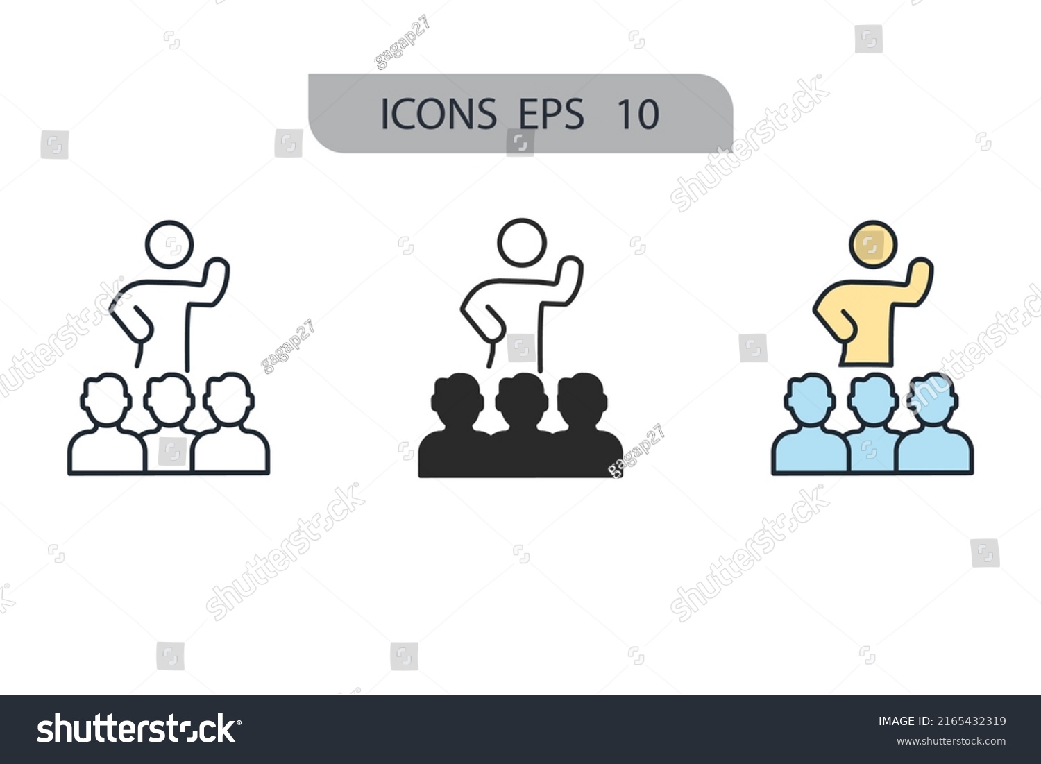 Coaching Icons Symbol Vector Elements Infographic Stock Vector (Royalty ...