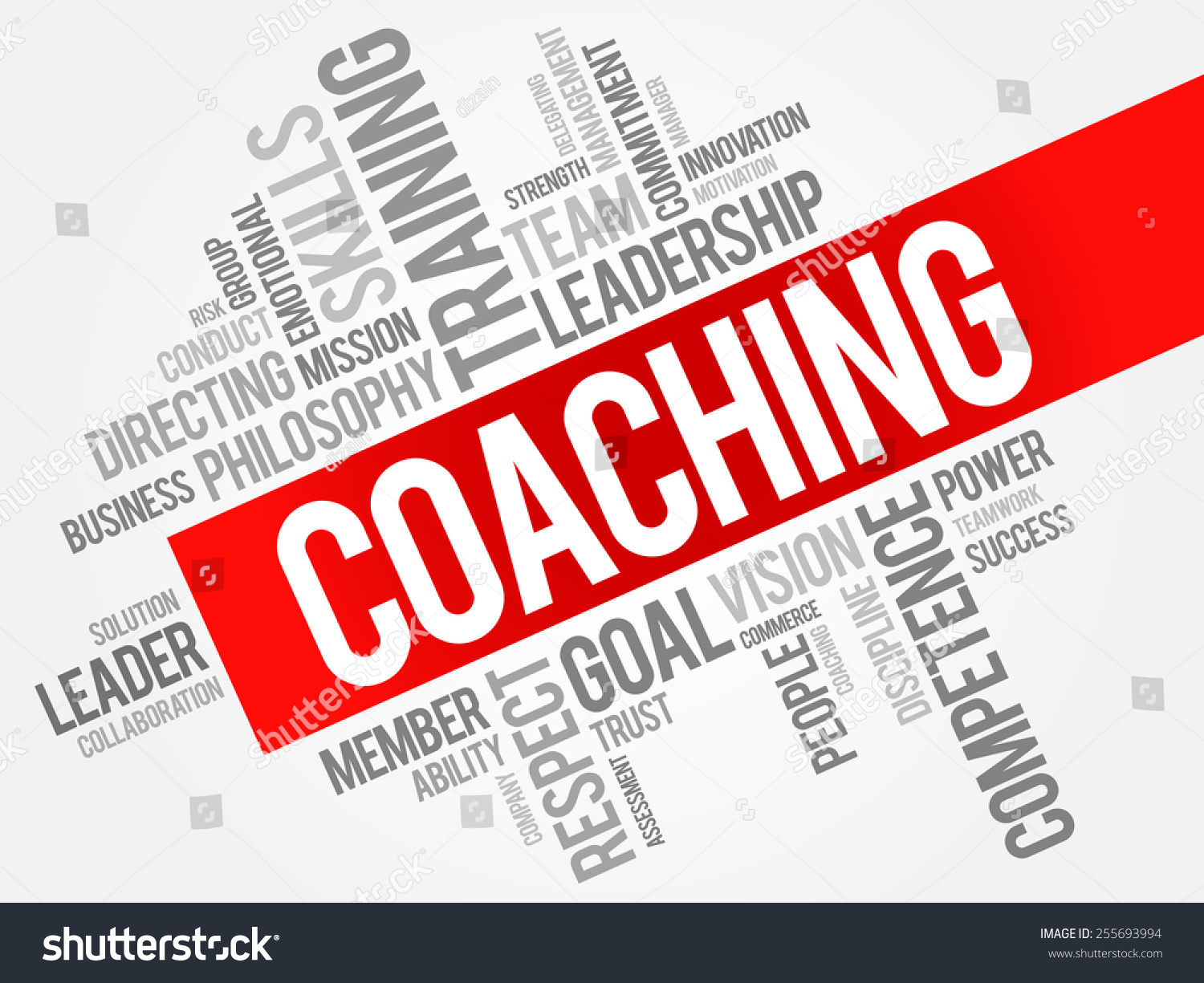 Coaching Word Cloud Business Concept Stock Vector (Royalty Free ...