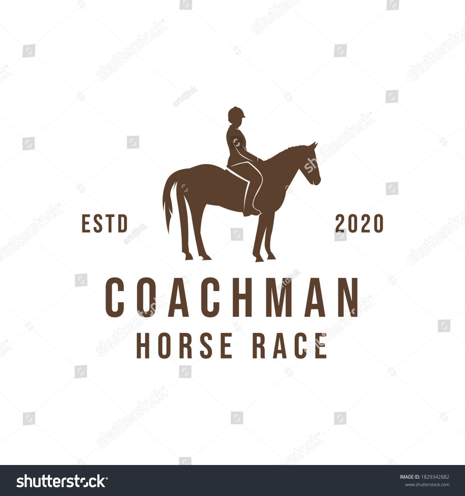 Coachman Silhouette Logo Design Vector Stock Vector (Royalty Free ...