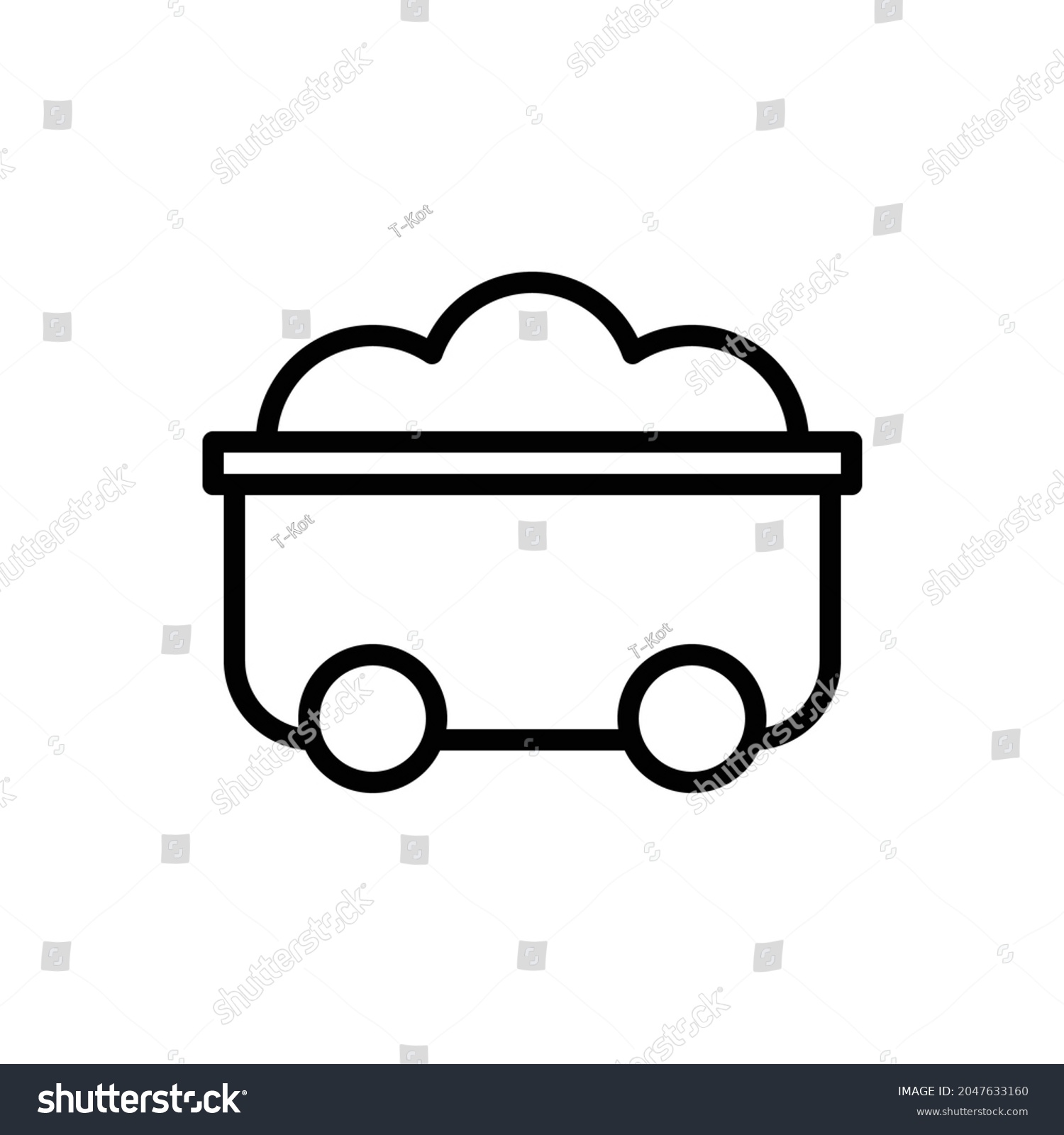 Coal Cart Icon Vector Llustration Stock Vector (Royalty Free ...