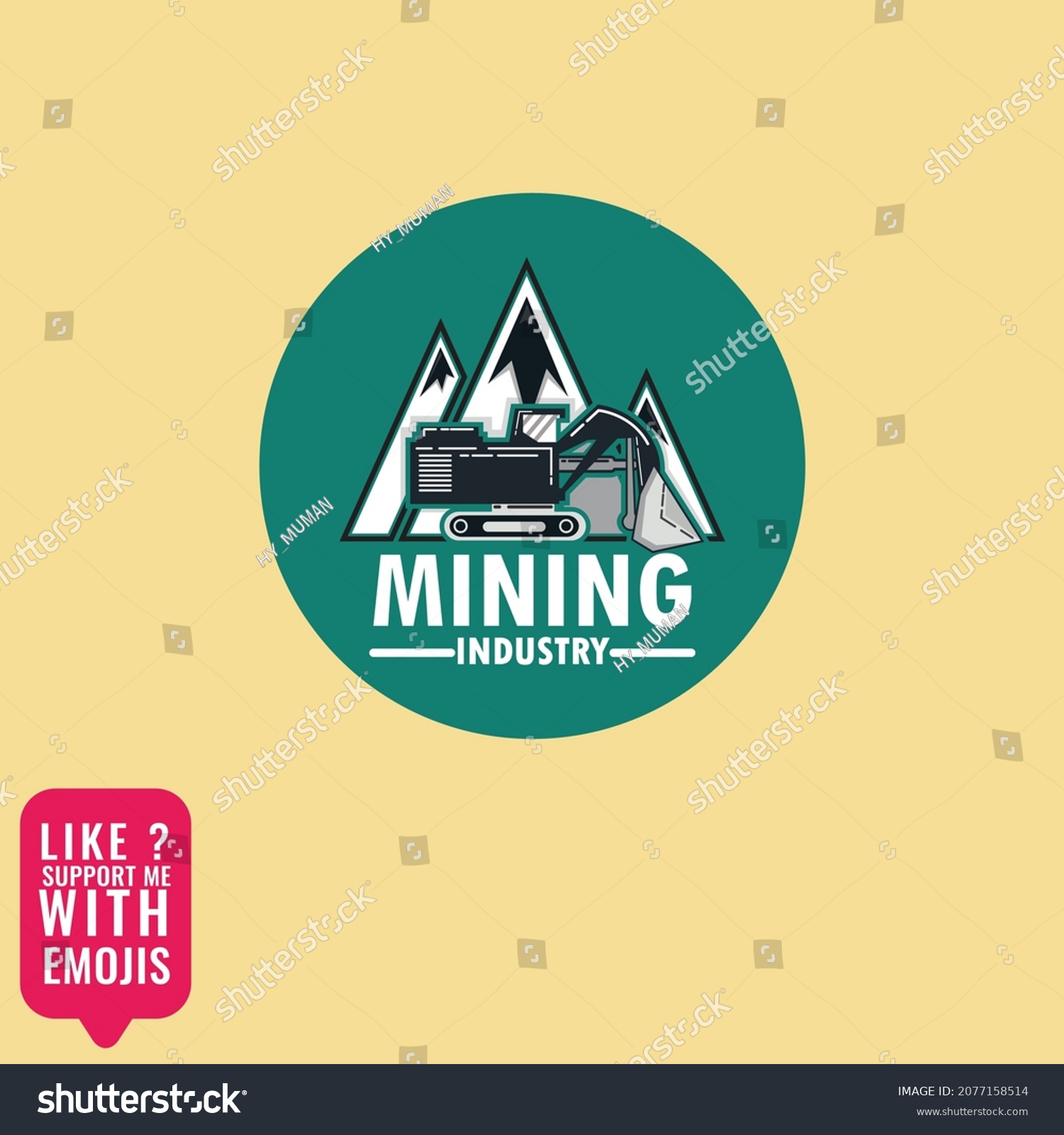 Coal Mining Industry Logo Based On Stock Vector (Royalty Free) 2077158514