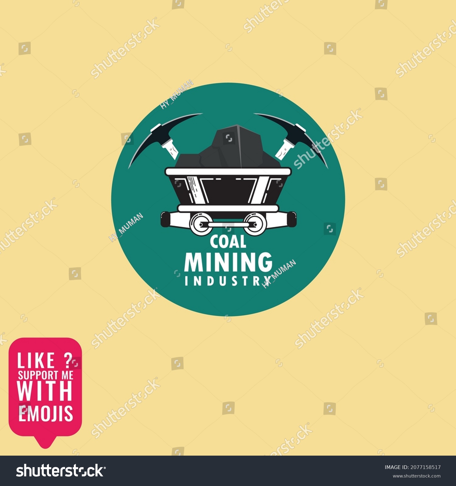 Coal Mining Industry Logo Based On Stock Vector (Royalty Free) 2077158517