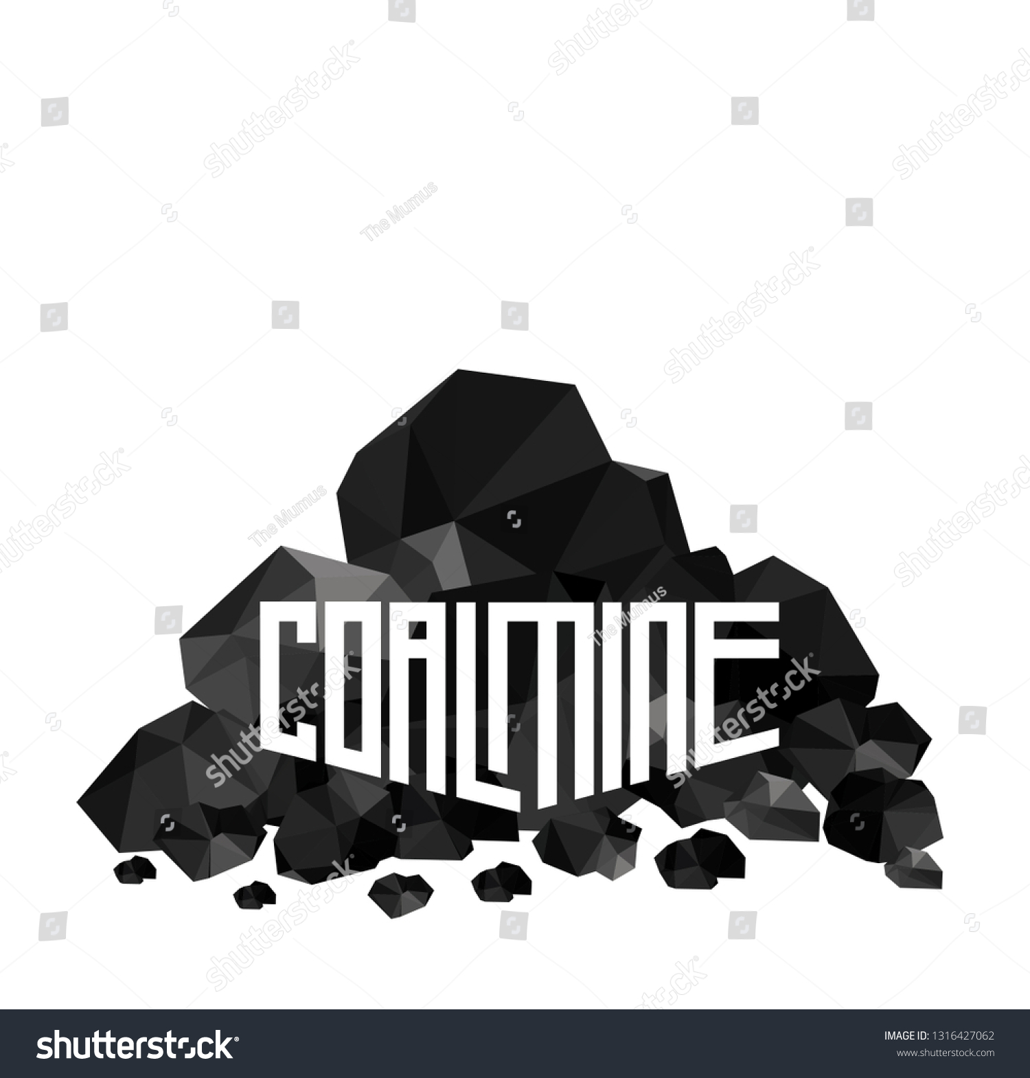 Coal Mining Construction Logoemblem Vector Illustration Stock Vector ...
